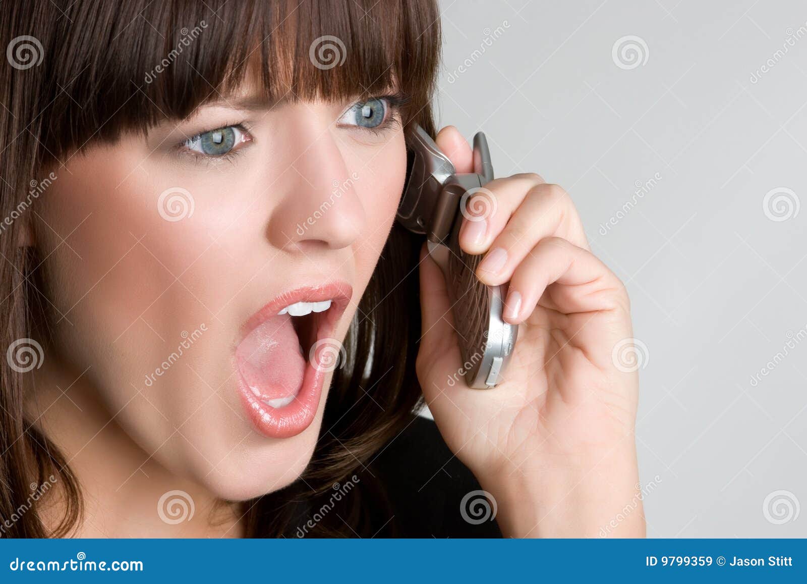Surprised Phone Woman stock image. Image of pretty, professional - 9799359
