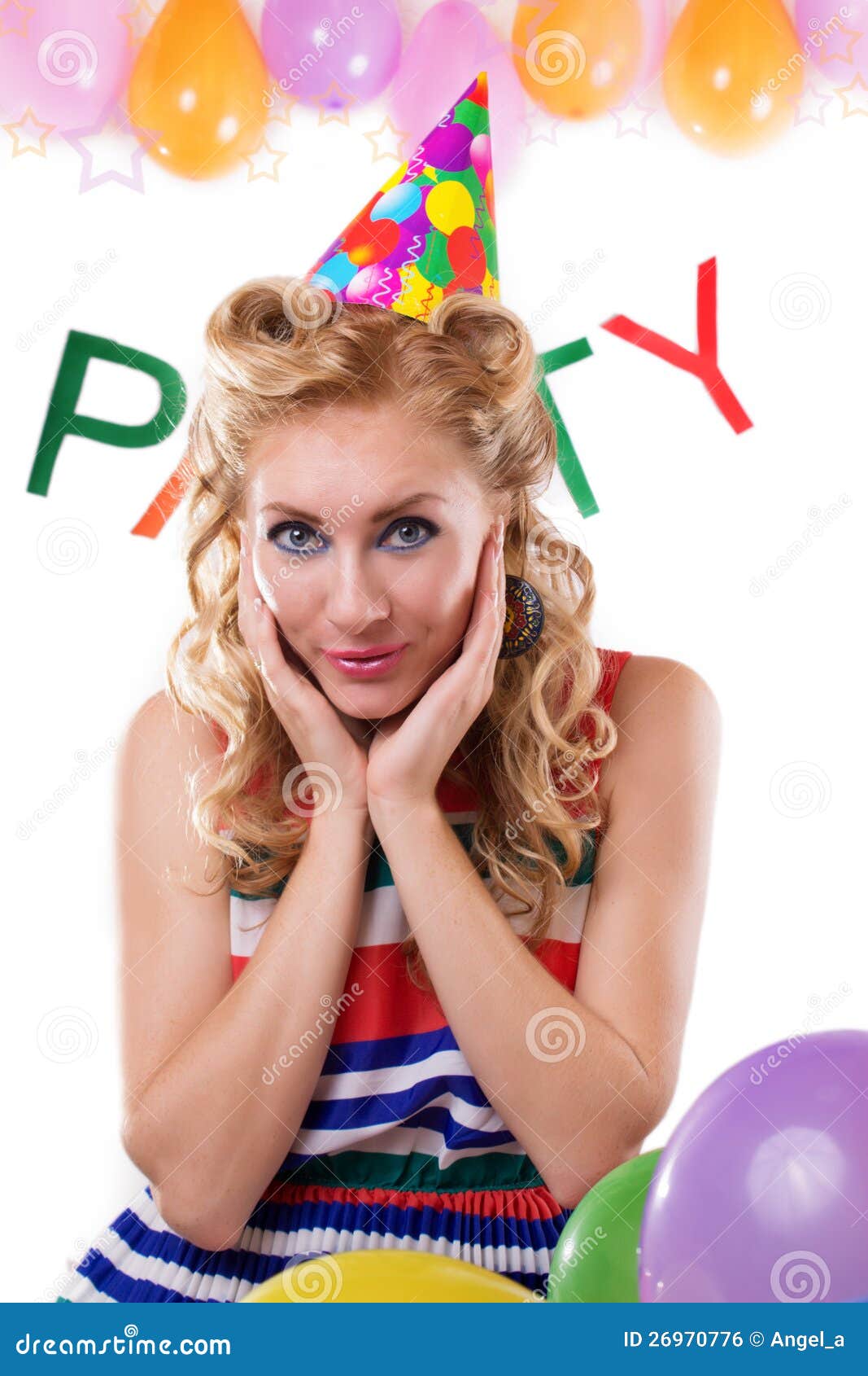 Surprised Pinup Girl Portrait Royalty-Free Stock Photography ... Surprised Pinup Girl Portrait Royalty-Free Stock Photography ...