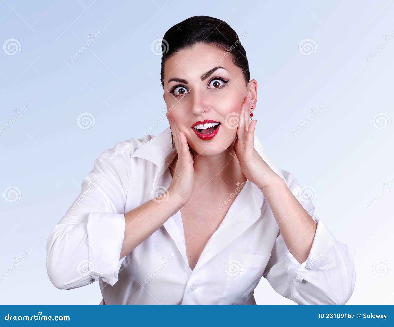 Surprised Pinup Girl Portrait Royalty-Free Stock Photography ... Surprised Pinup Girl Portrait Royalty-Free Stock Photography ...