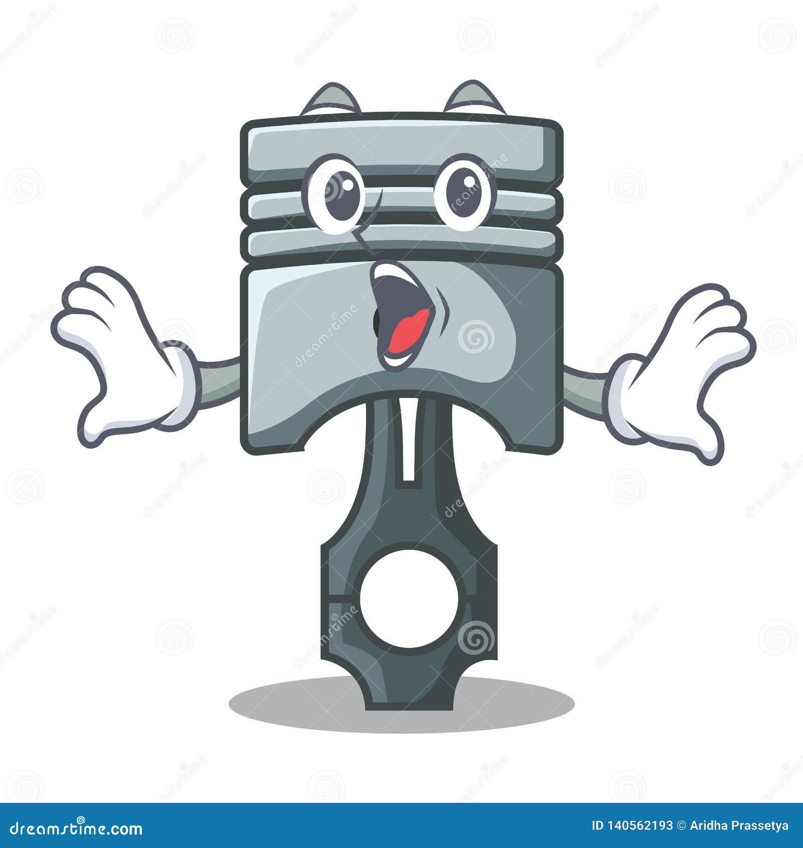 Surprised Piston Isolated in the Cartoon Shape Stock Vector ...
