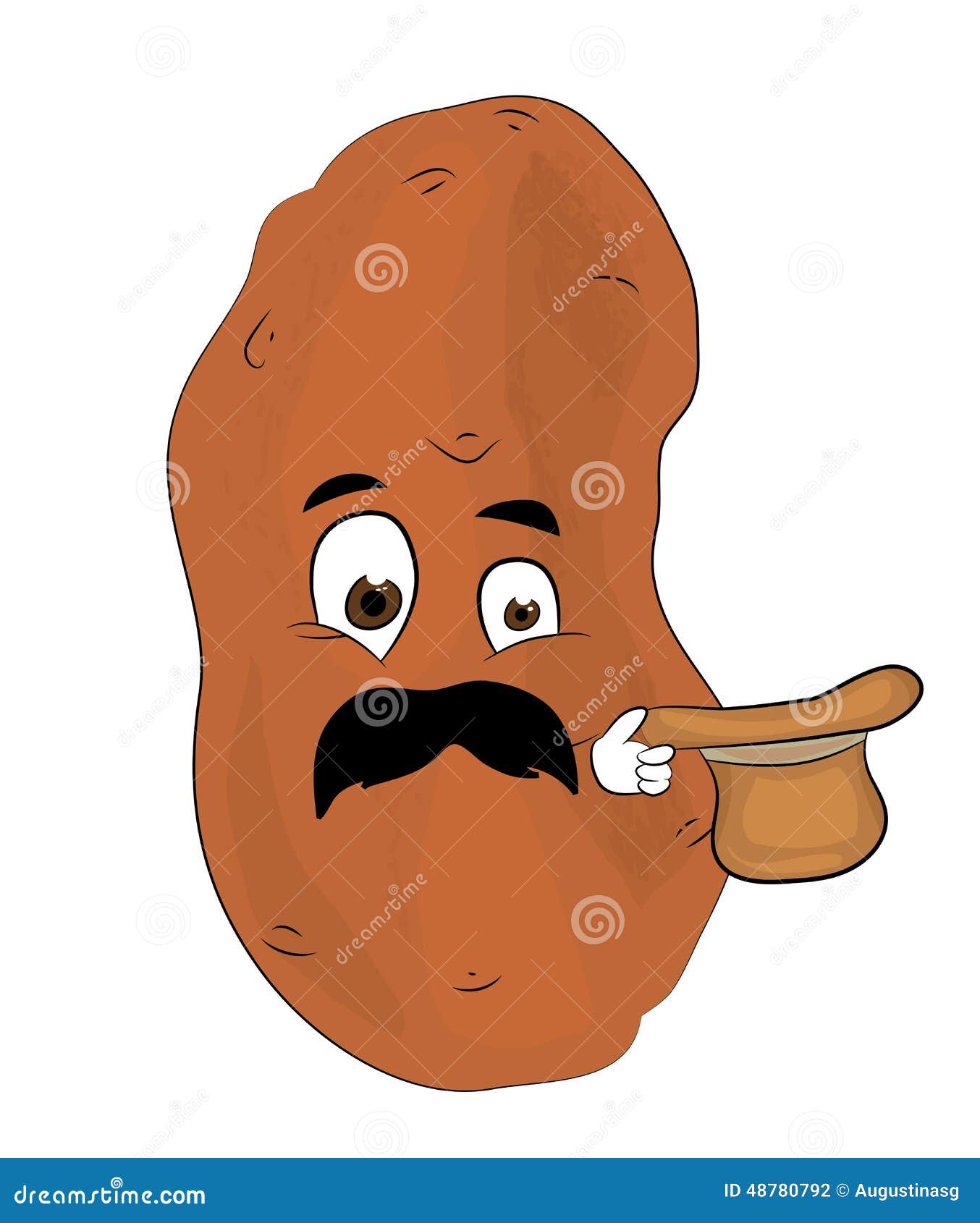 Surprised potato cartoon stock illustration. Illustration of symbol ...