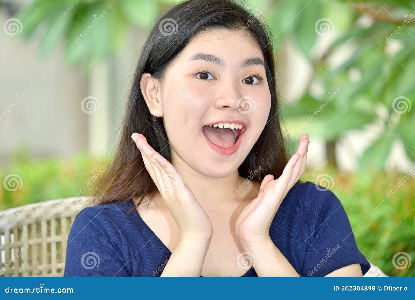 A Surprised Pretty Chinese Person Stock Photo - Image of beautiful ...