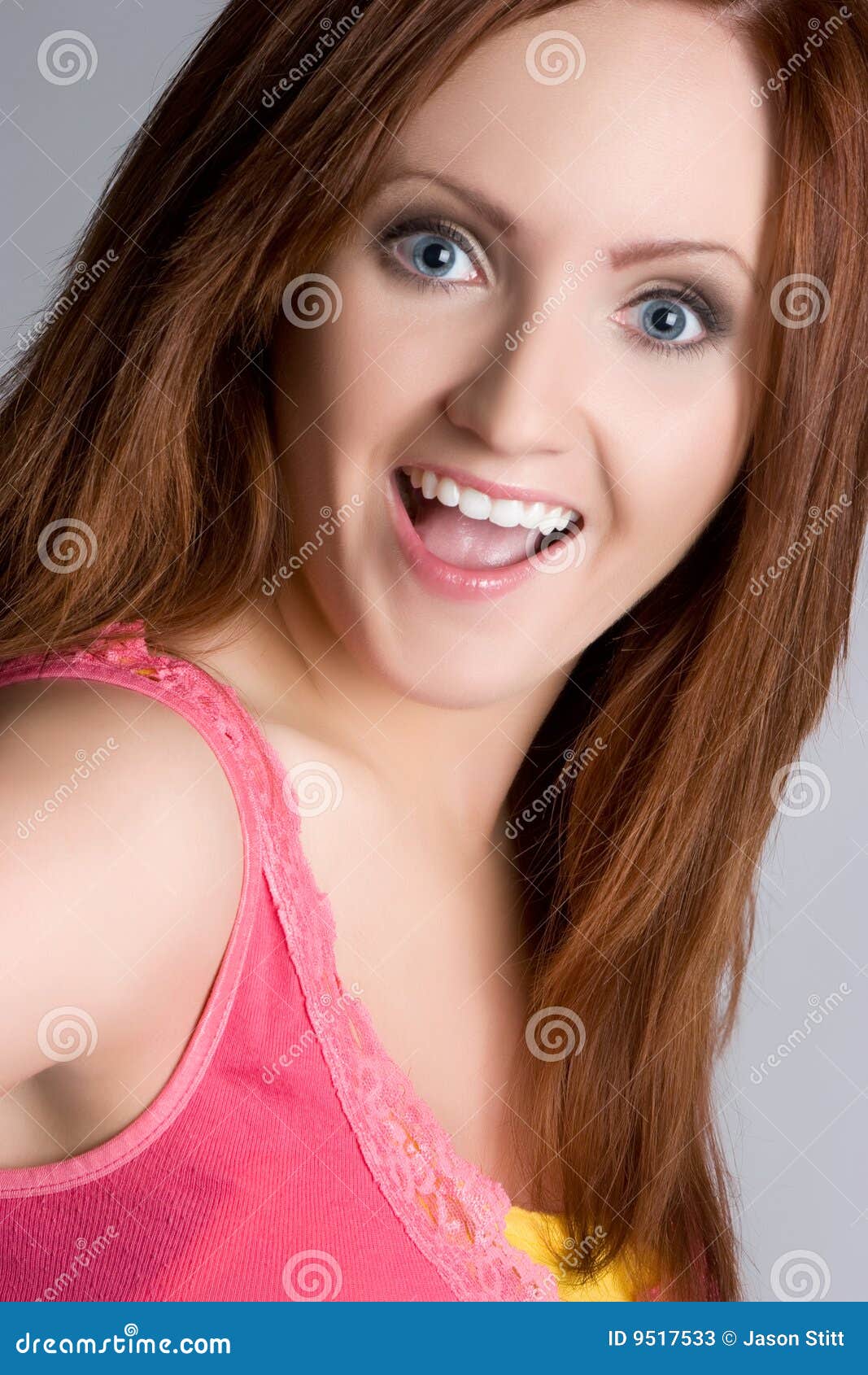Surprised Redhead stock image. Image of smiling, face - 9517533