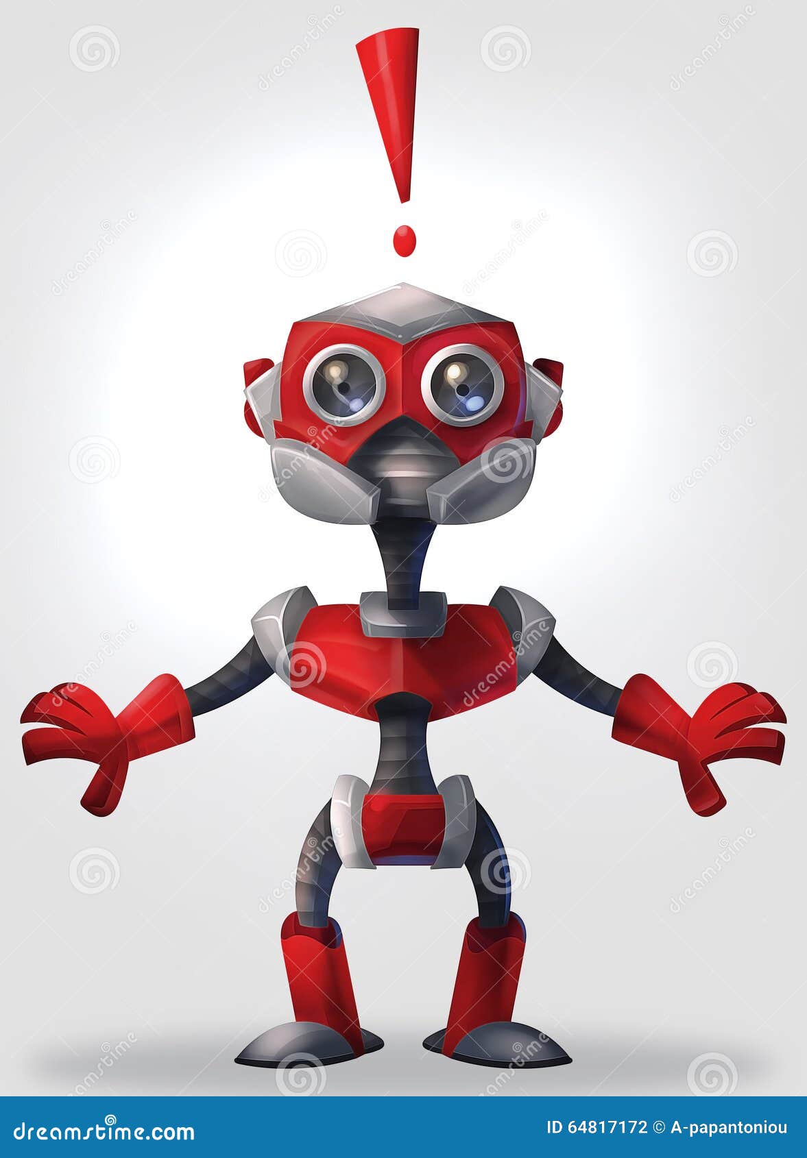 Surprised Robot stock illustration. Illustration of clipart - 64817172