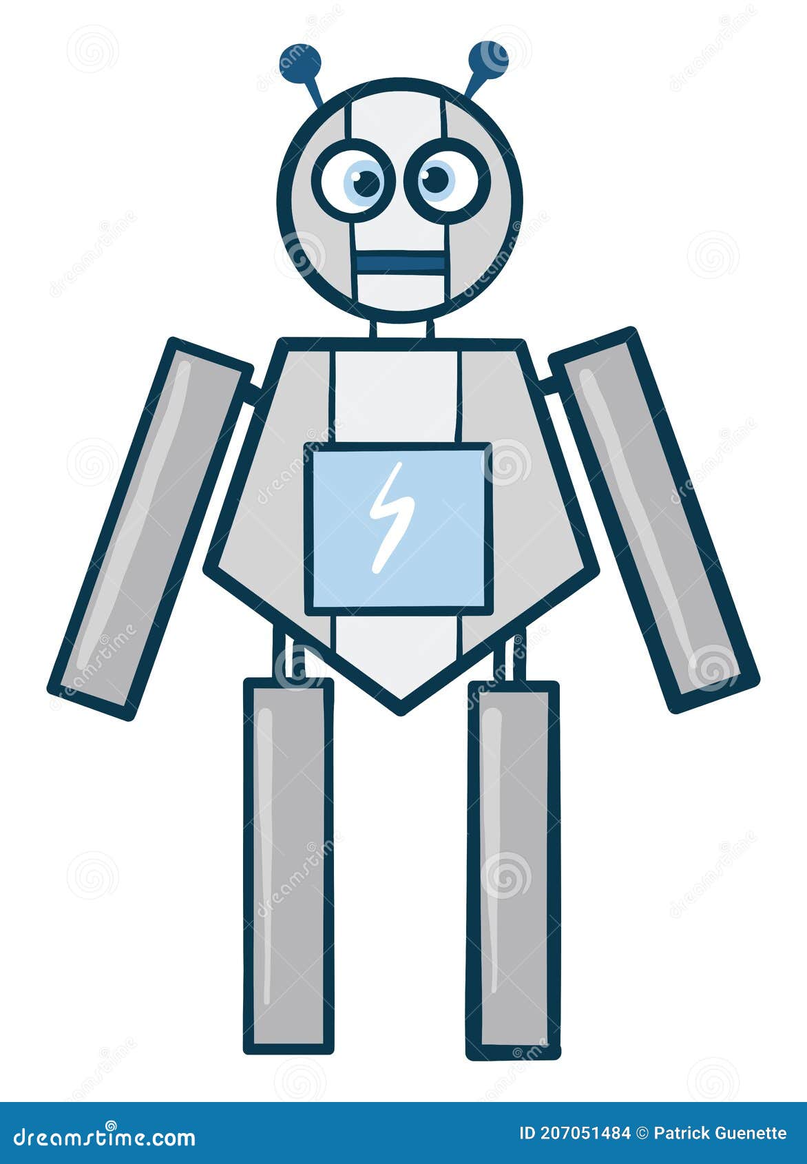 Surprised Robot, Illustration, Vector Stock Vector - Illustration of ...
