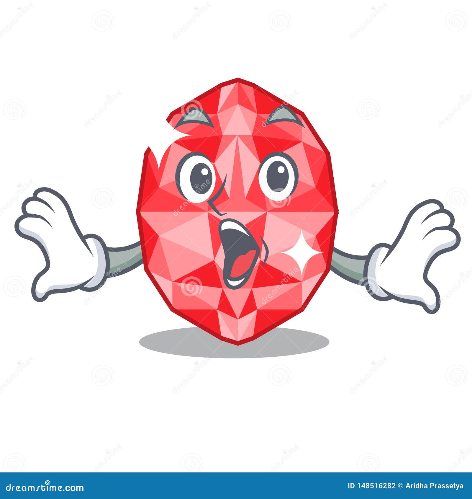 Surprised Ruby Gems Above Cartoon Dressing Table Stock Vector ...