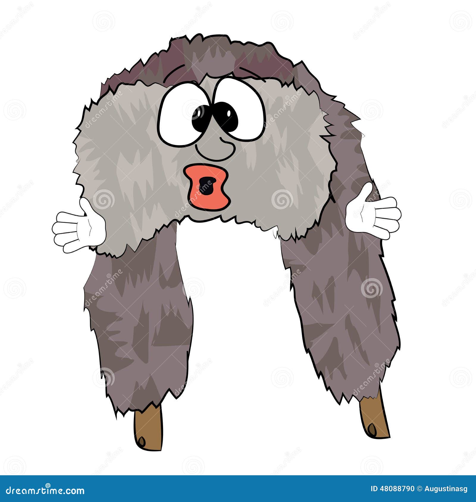 Surprised Russian Fur Hat Cartoon Stock Illustration - Illustration of ...