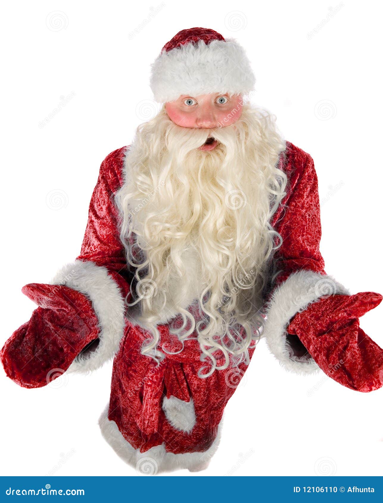 Surprised Santa Claus stock photo. Image of background - 12106110