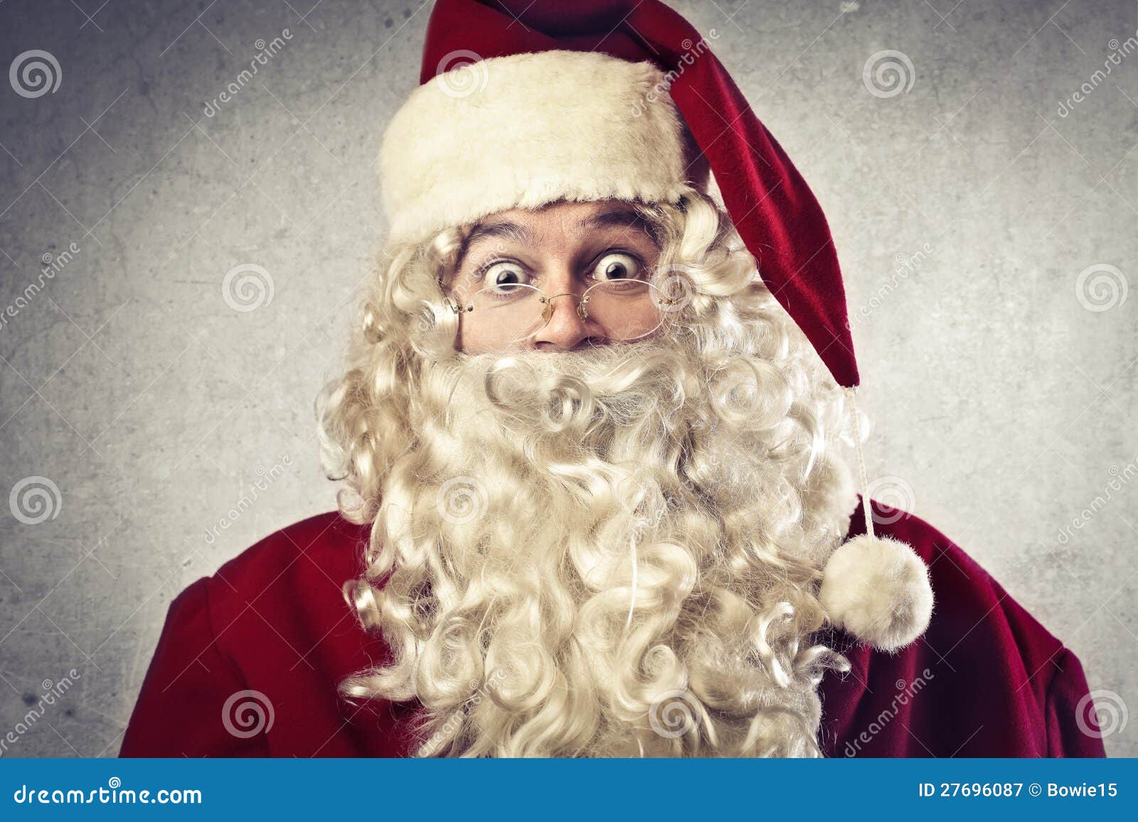 Surprised Santa Claus stock image. Image of beard, crisis - 27696087