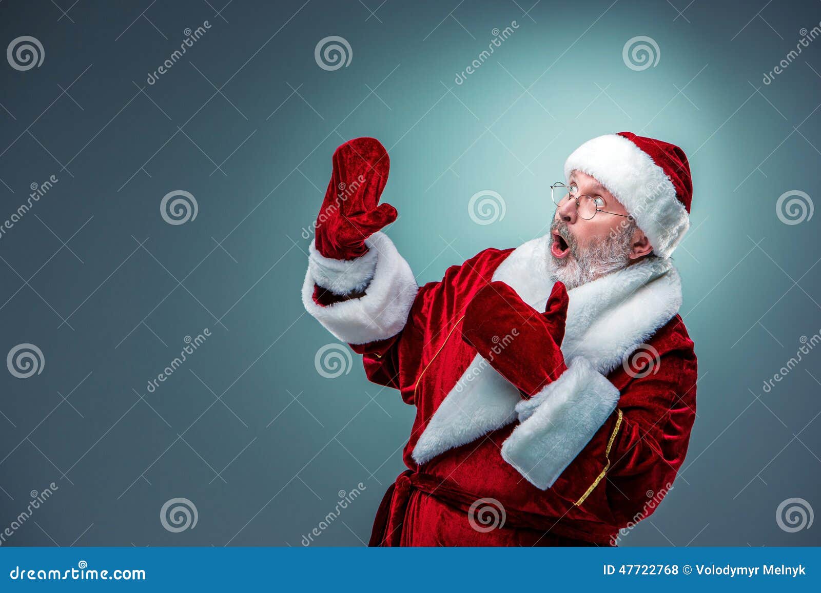 Surprised Santa Claus stock photo. Image of face, christmas - 47722768