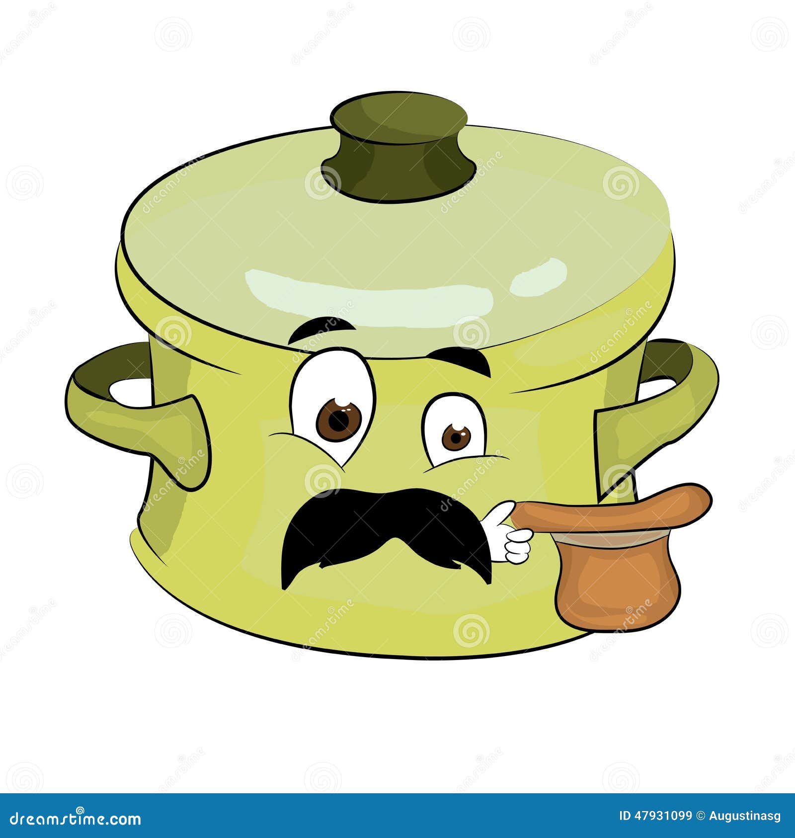 Surprised saucepan cartoon stock illustration. Illustration of clipart ...