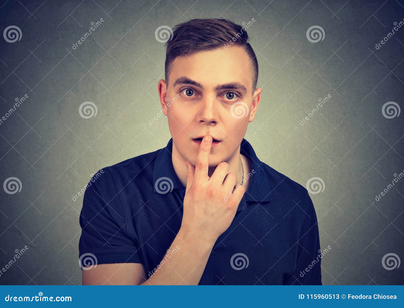 Surprised Scared Young Man Looking at Camera Stock Image - Image of ...
