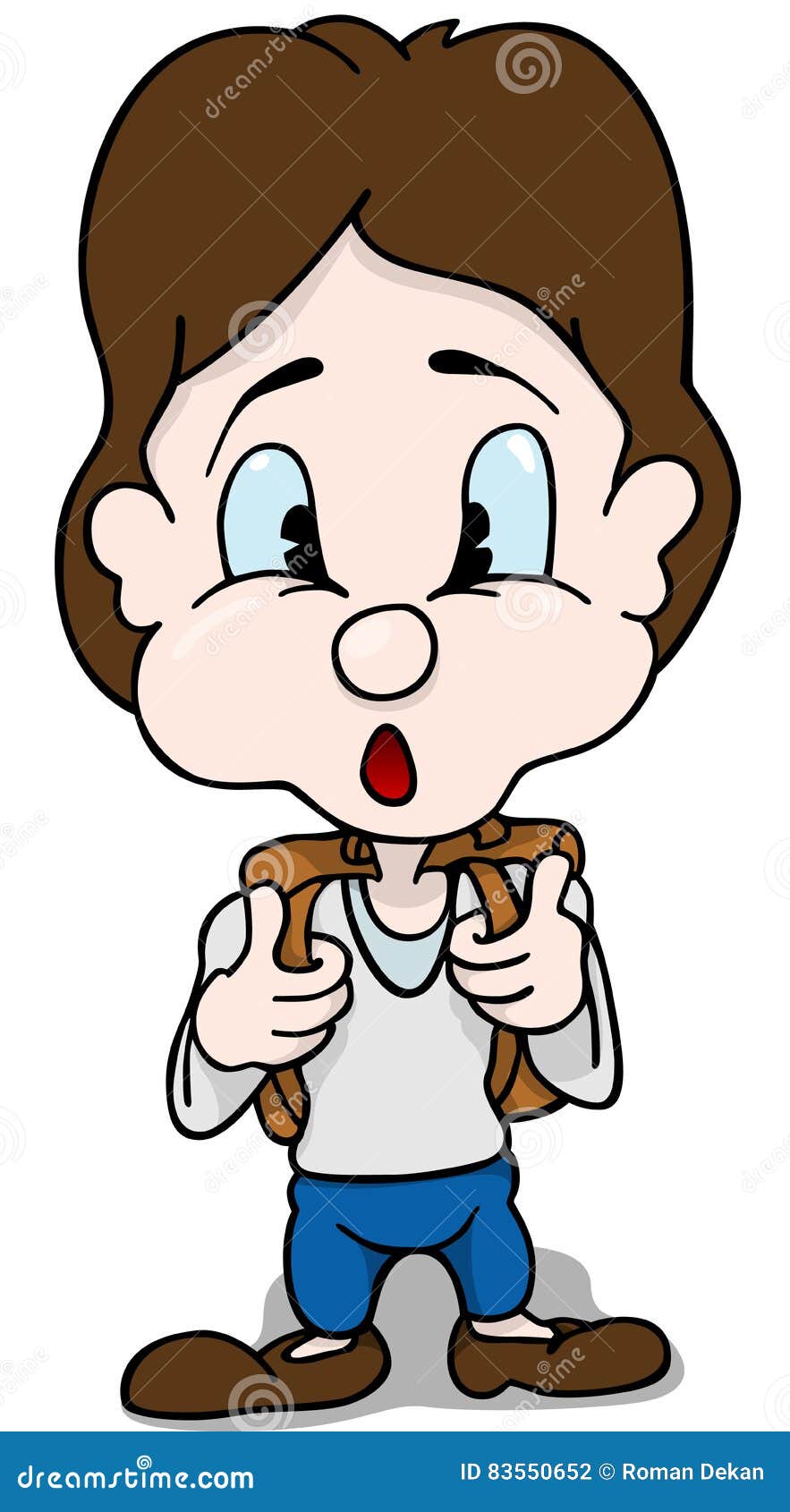 Surprised Schoolboy stock vector. Illustration of year - 83550652