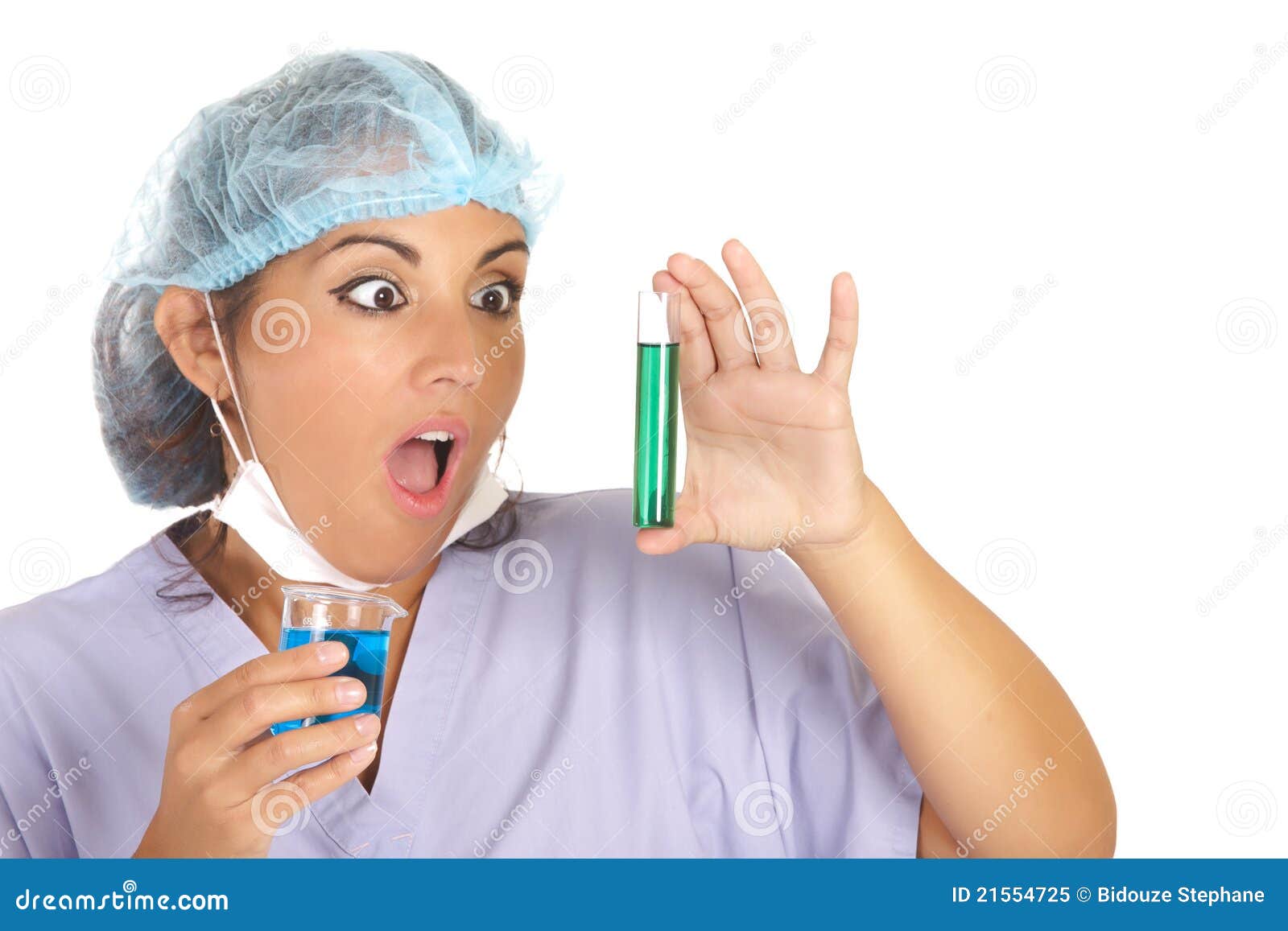 Surprised scientist woman stock image. Image of checking - 21554725