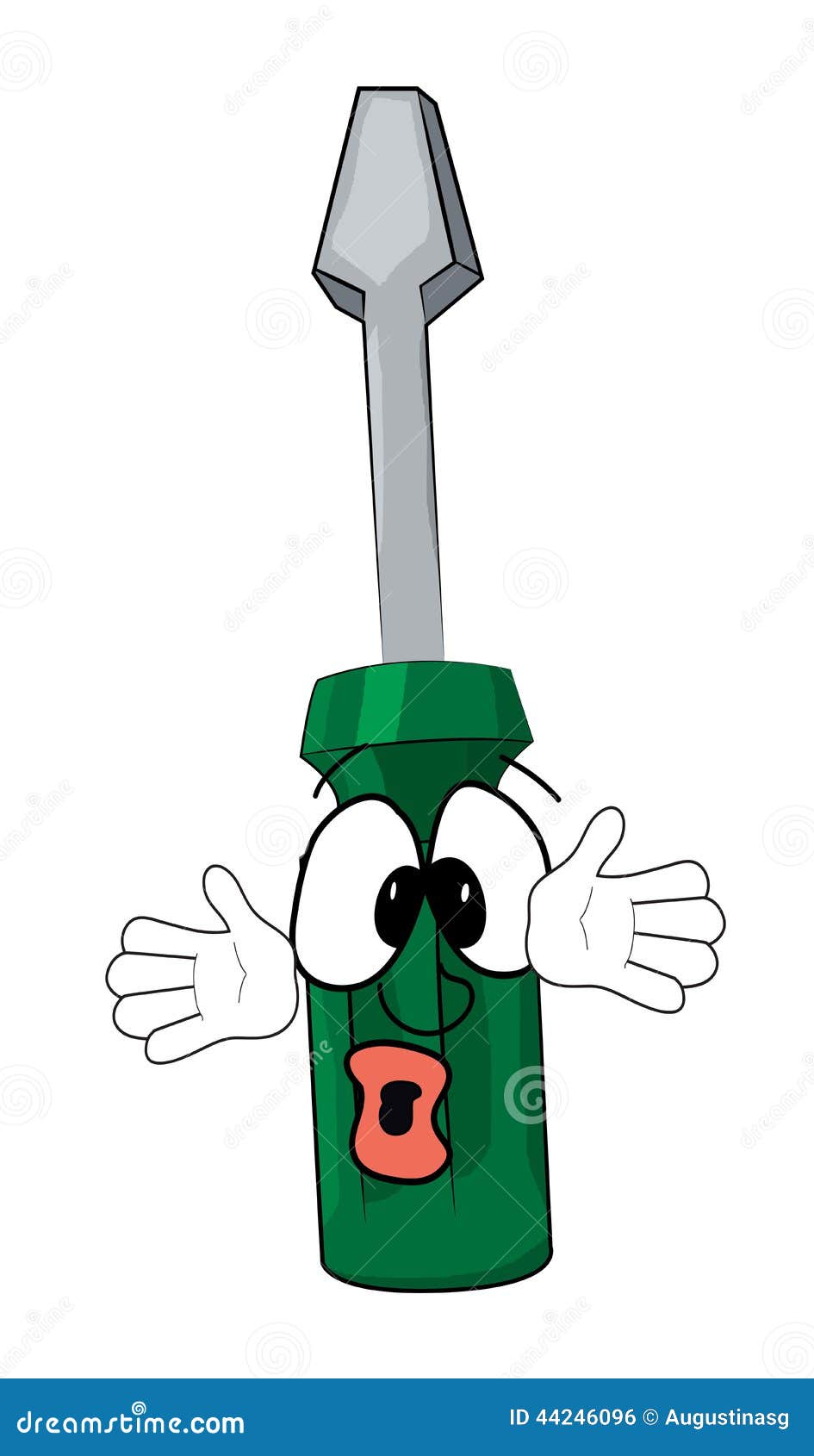 Surprised Screwdriver Cartoon | CartoonDealer.com #44246096