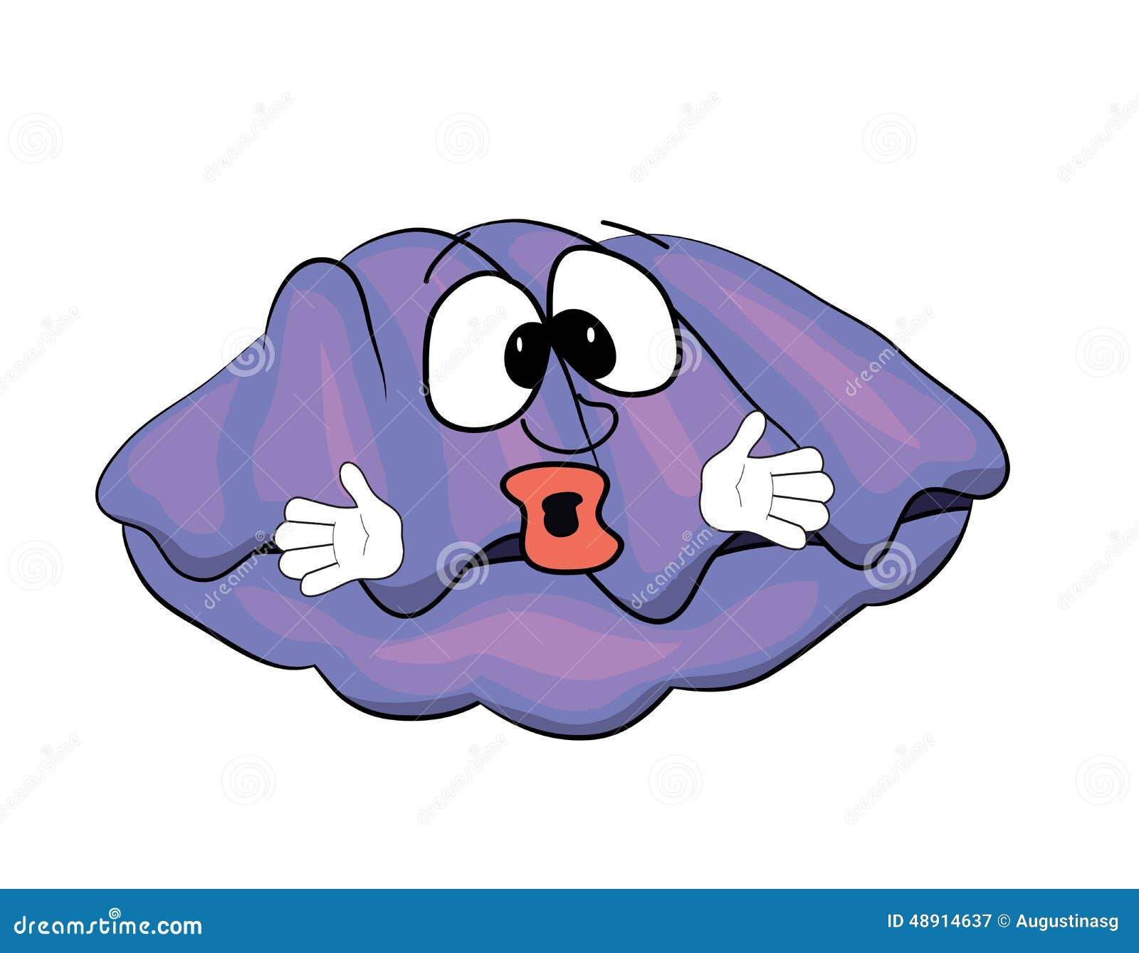 Surprised Sea Shell Cartoon Stock Illustration - Illustration of ...