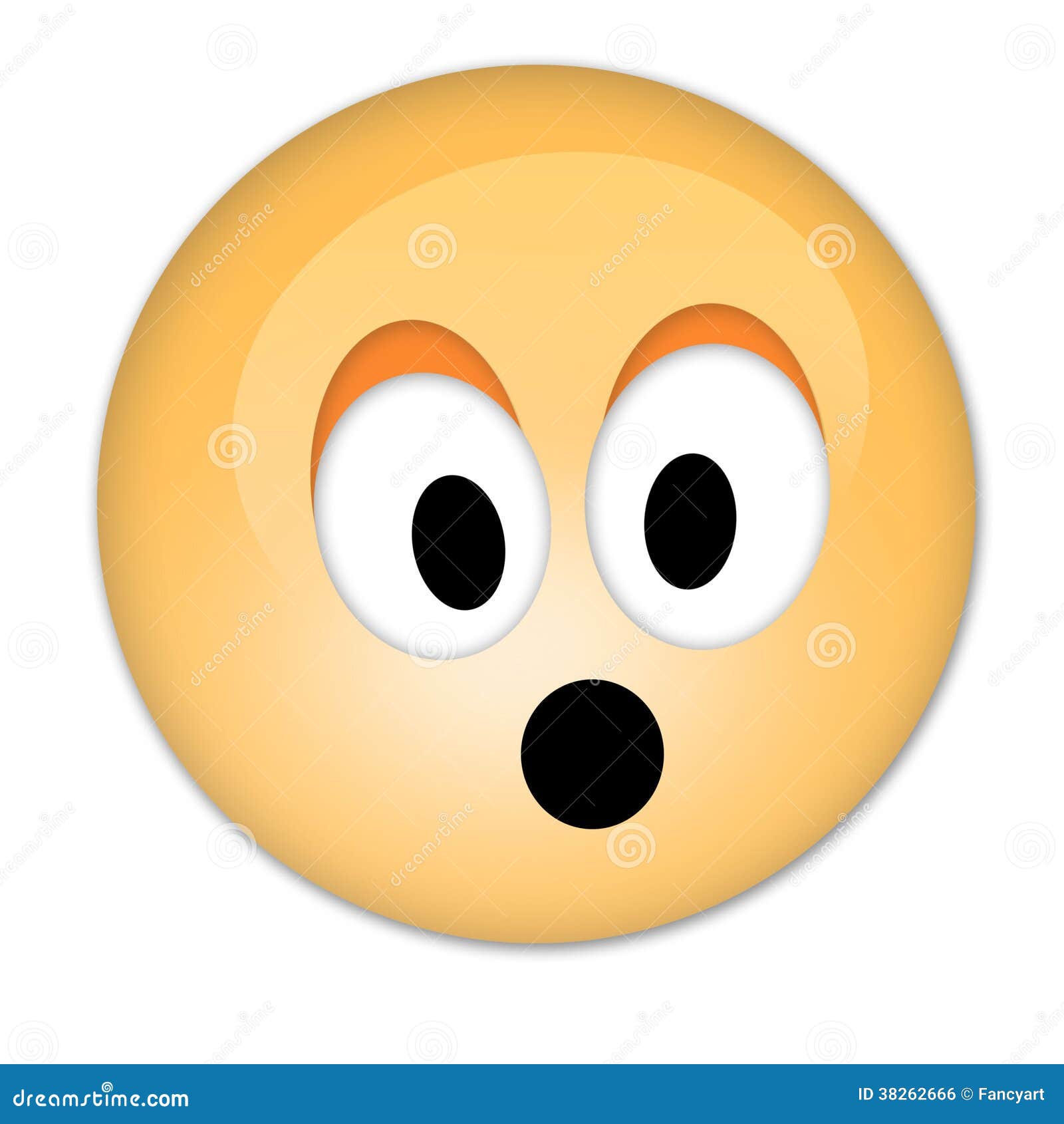 Surprised Smiley Face On Paint Wall Emoji Vector Illustration ...