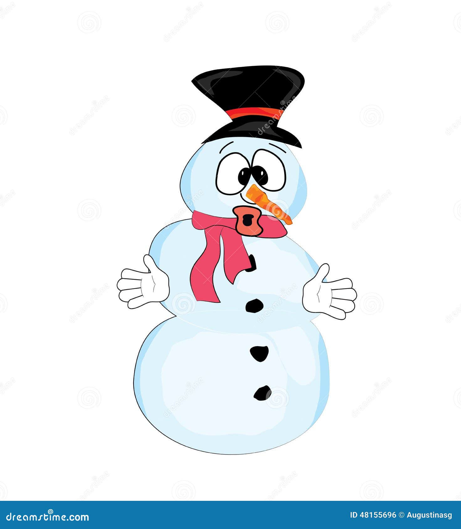 Surprised snowman cartoon stock illustration. Illustration of christmas ...
