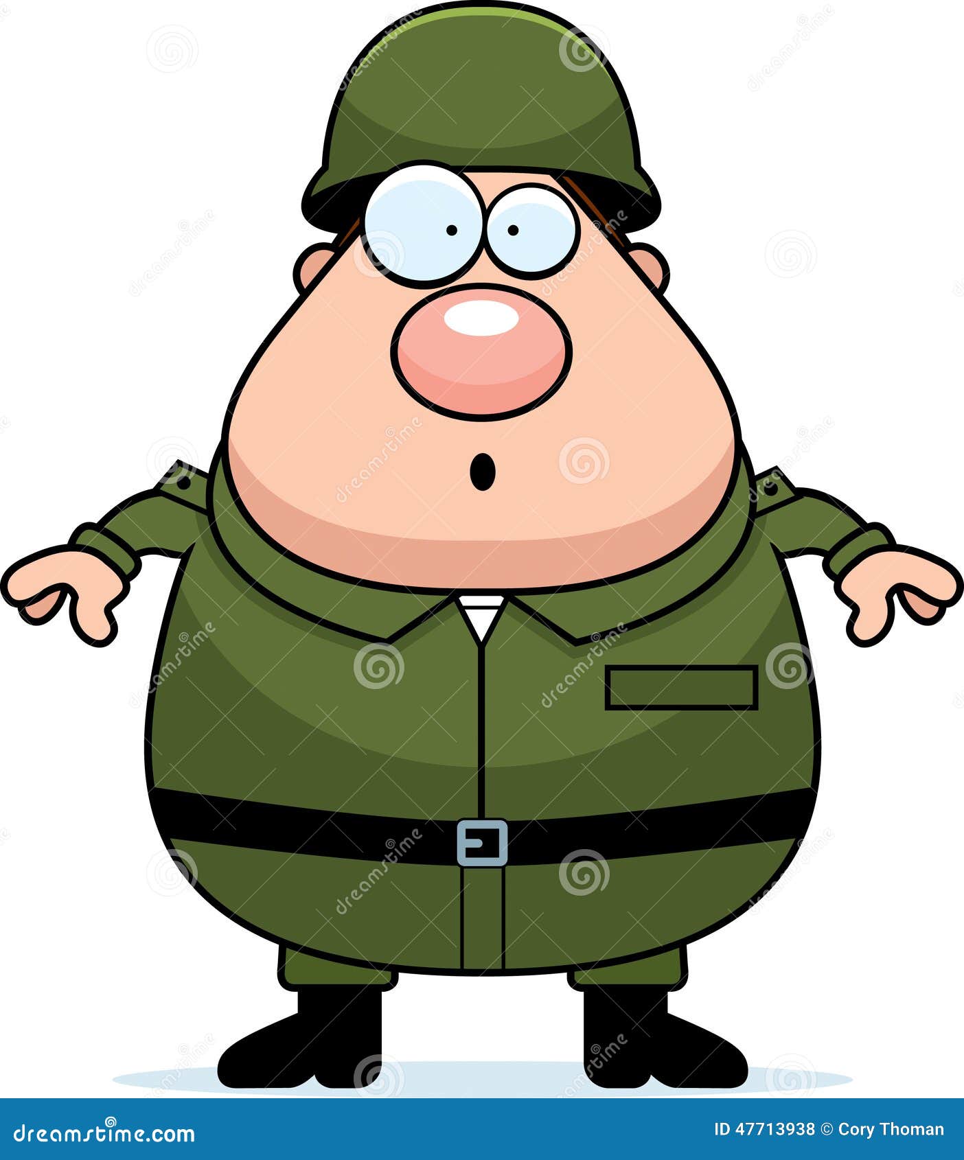 Surprised Soldier stock vector. Illustration of clipart - 47713938