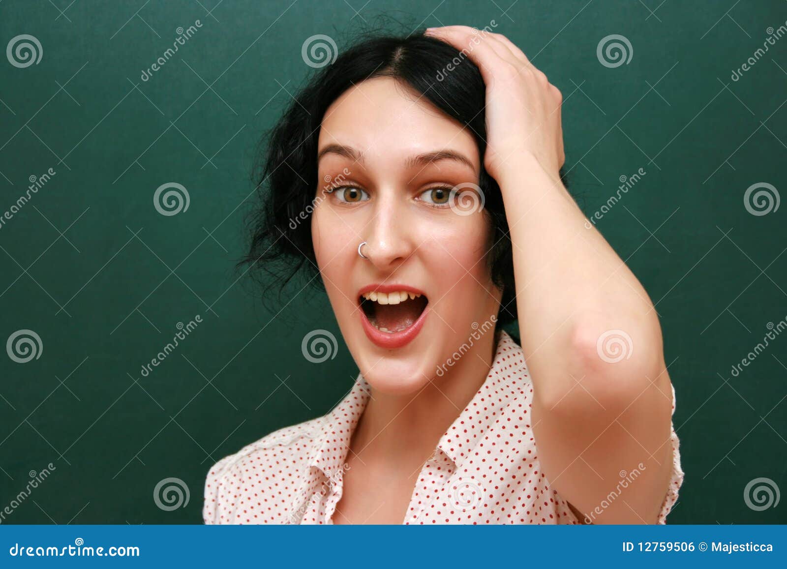 Surprised student stock photo. Image of knowledge, fright - 12759506