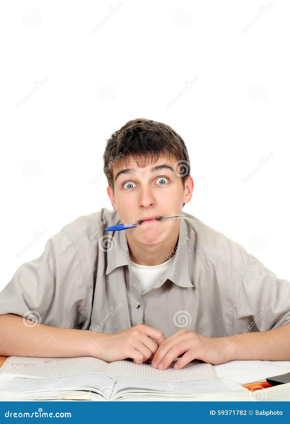 Surprised Student stock photo. Image of astonish, silence - 59371782