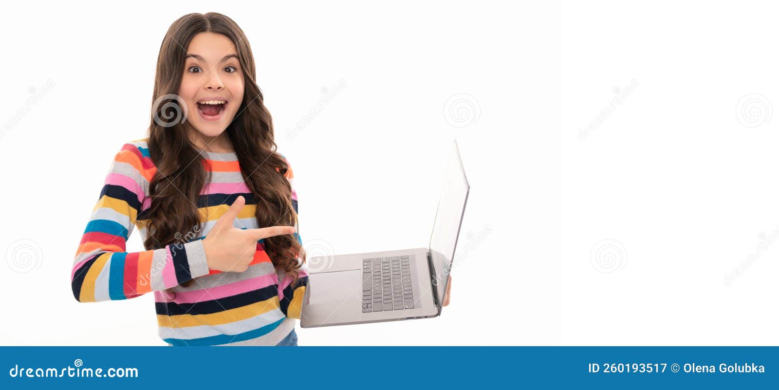 Surprised Teen Girl Study Online Education Pointing Finger on Computer ... Surprised Teen Girl Study Online Education Pointing Finger on Computer ...