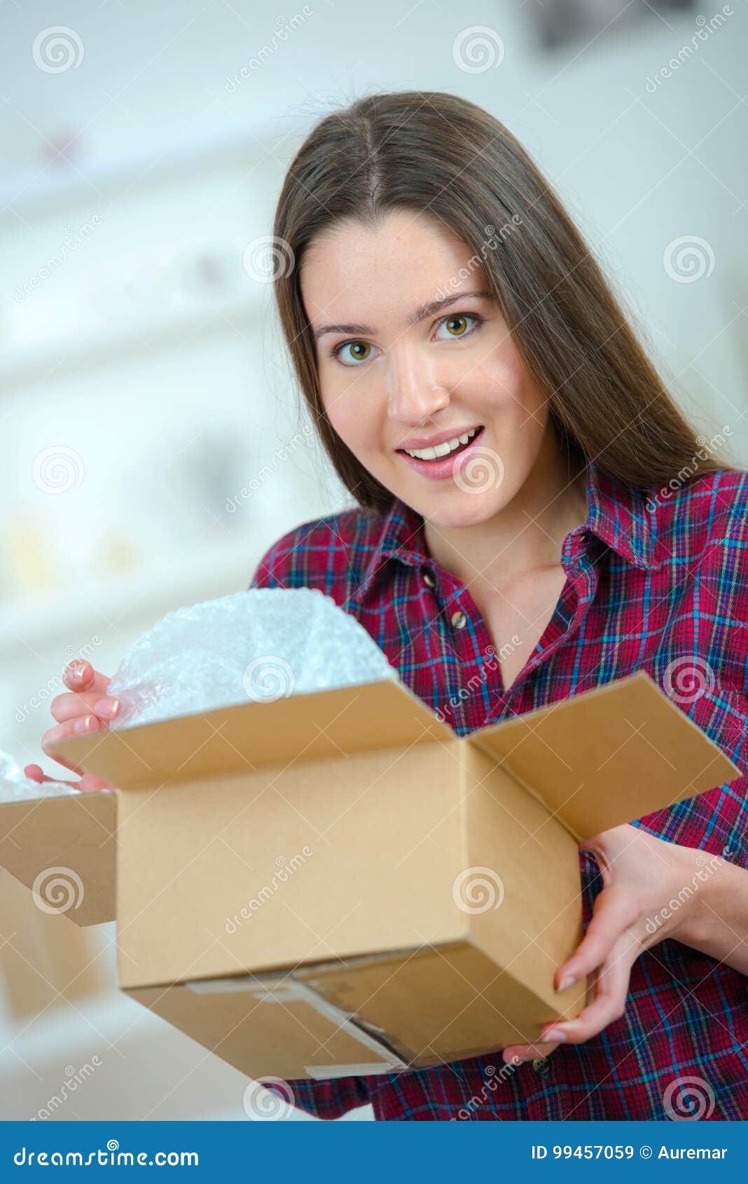 Surprised to received gift stock image. Image of gift - 99457059