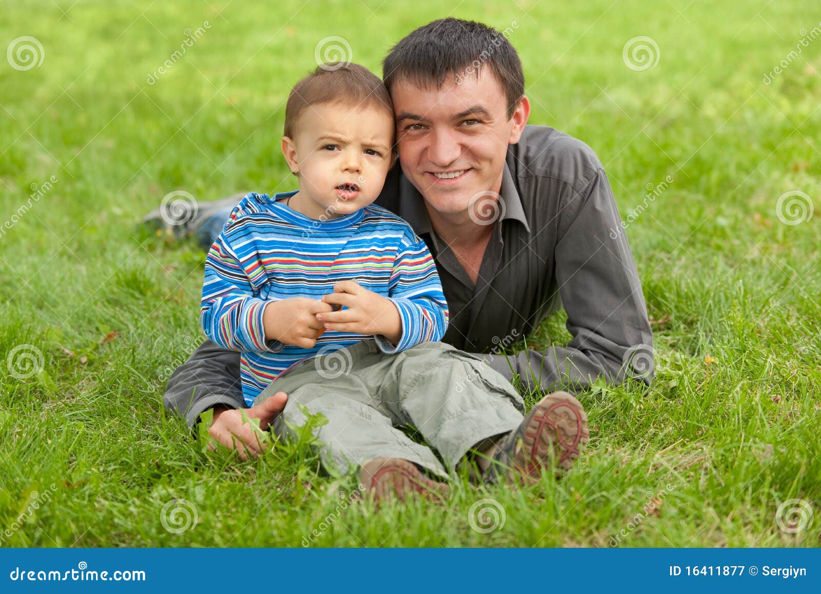 Surprised Toddler with His Father Stock Image - Image of friendly ...