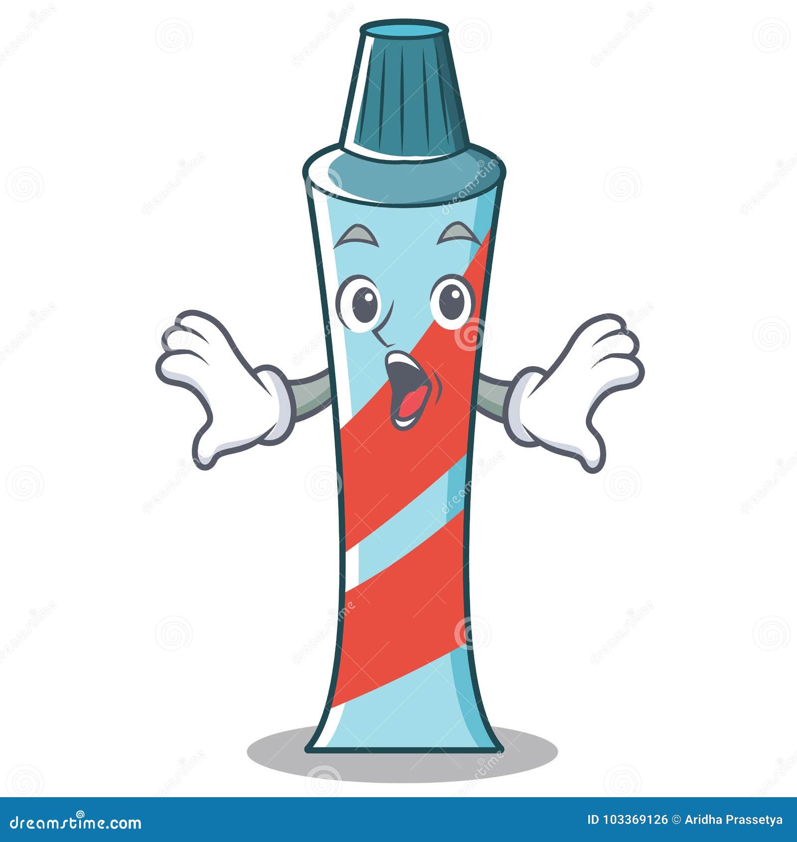 Surprised Toothpaste Character Cartoon Style Stock Vector ...
