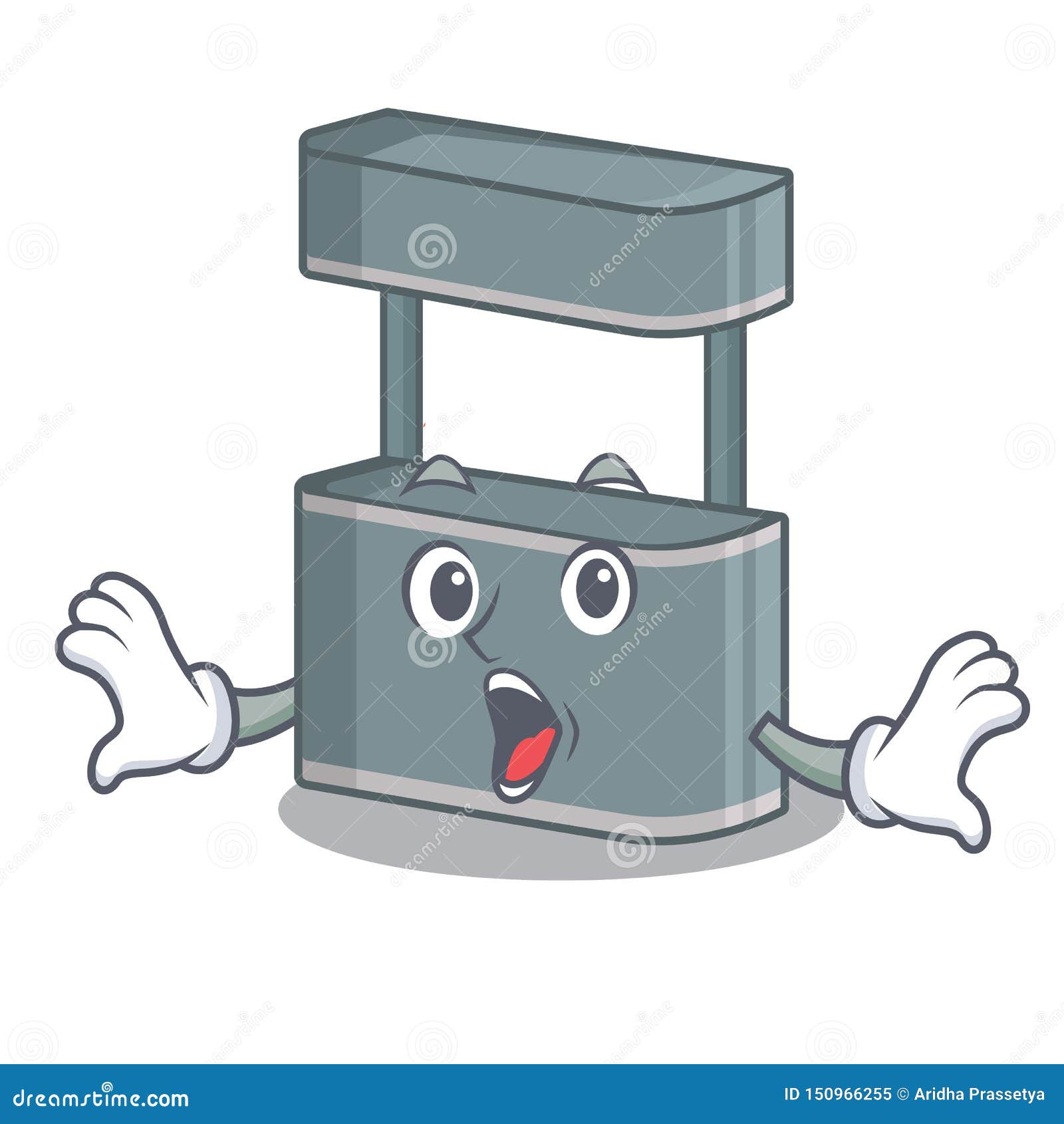 Surprised Trade Stand on the Cartoon Roadside Stock Vector ...