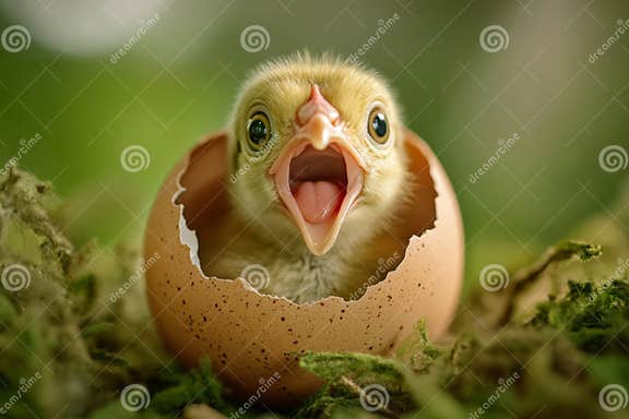 Surprised Turkey Chick Hatching Stock Illustration - Illustration of ...