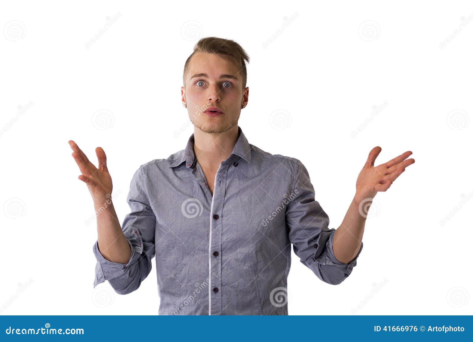 Surprised, Unsure Handsome Young Man Looking at Camera Stock Photo ...