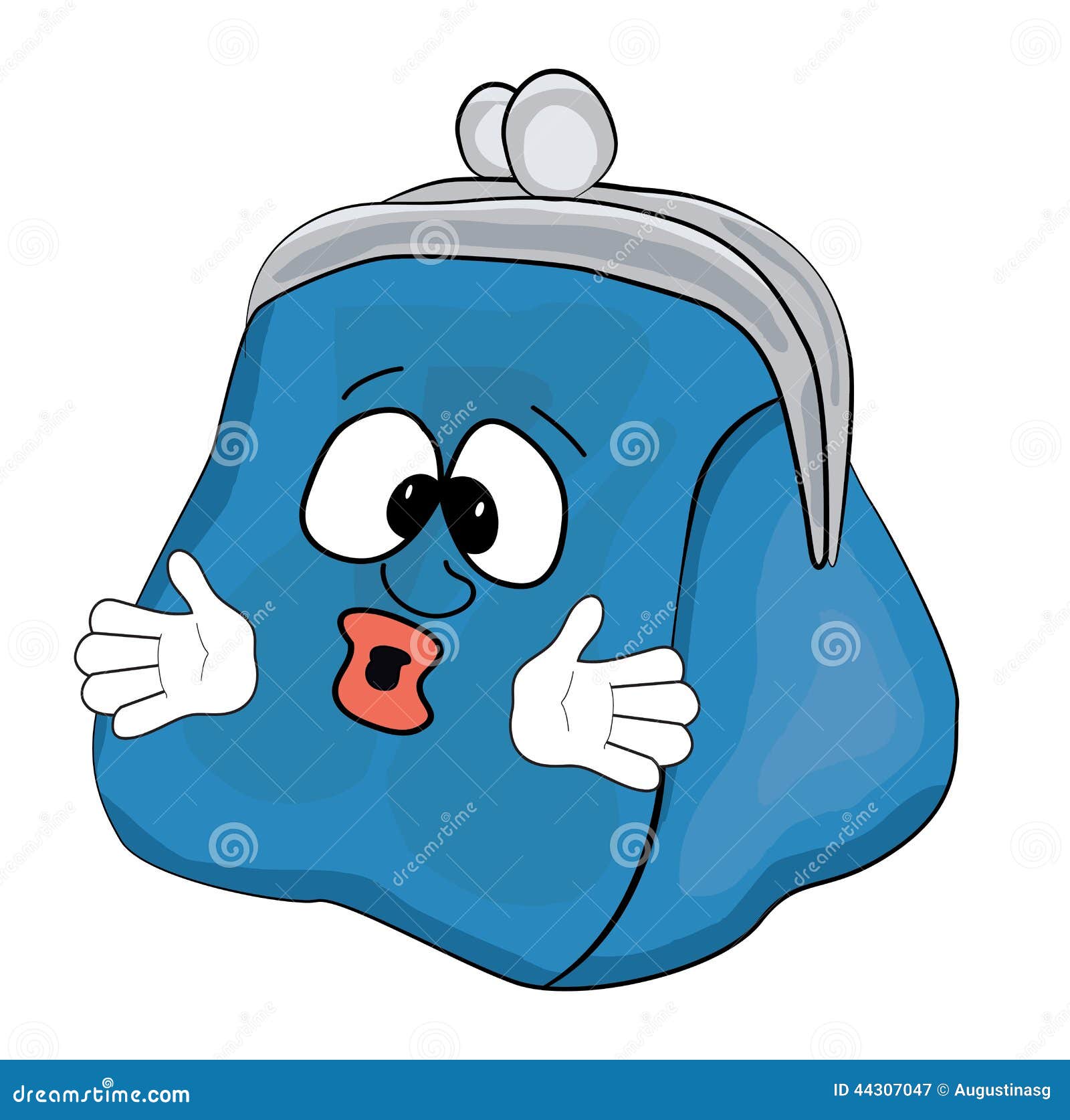 Surprised wallet cartoon stock illustration. Illustration of astonish ...
