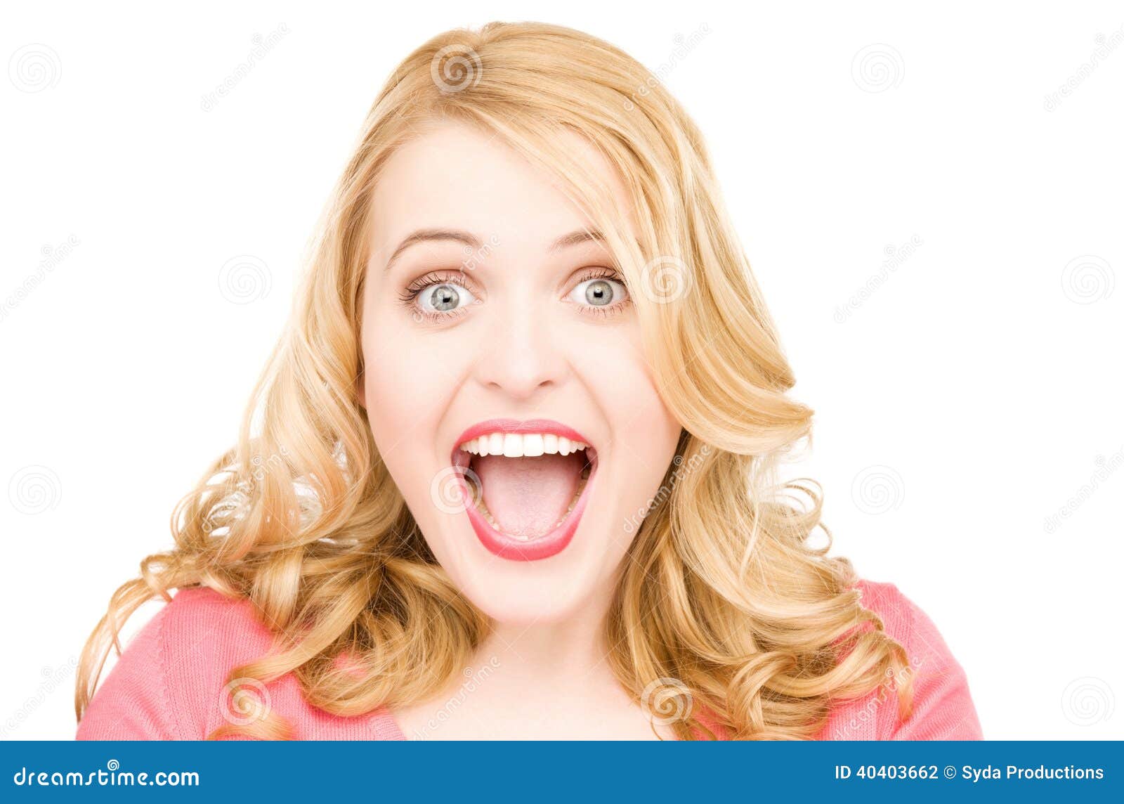 Surprised woman face stock photo. Image of eyed, adult - 40403662
