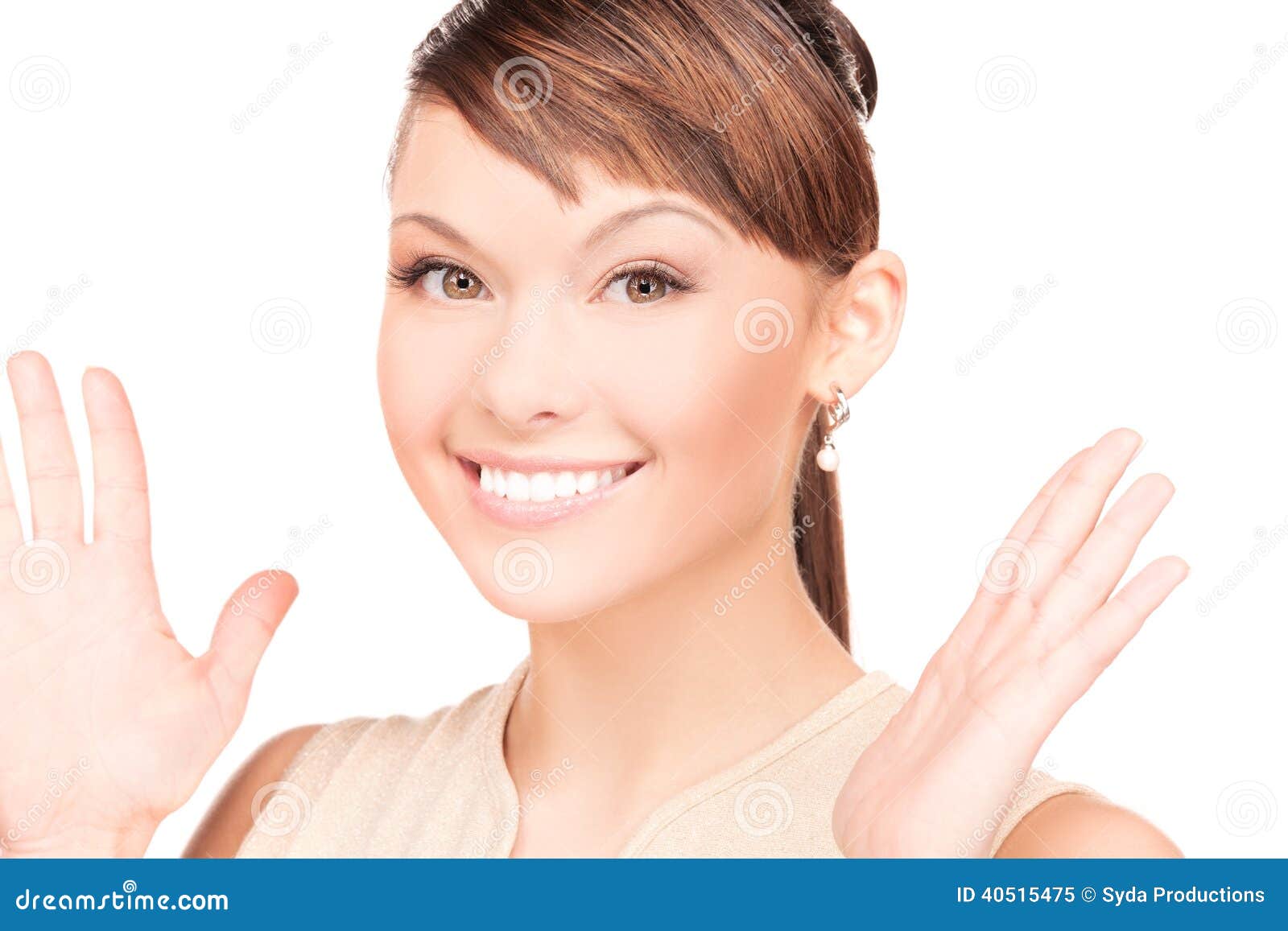 Surprised woman face stock image. Image of brunette, funny - 40515475