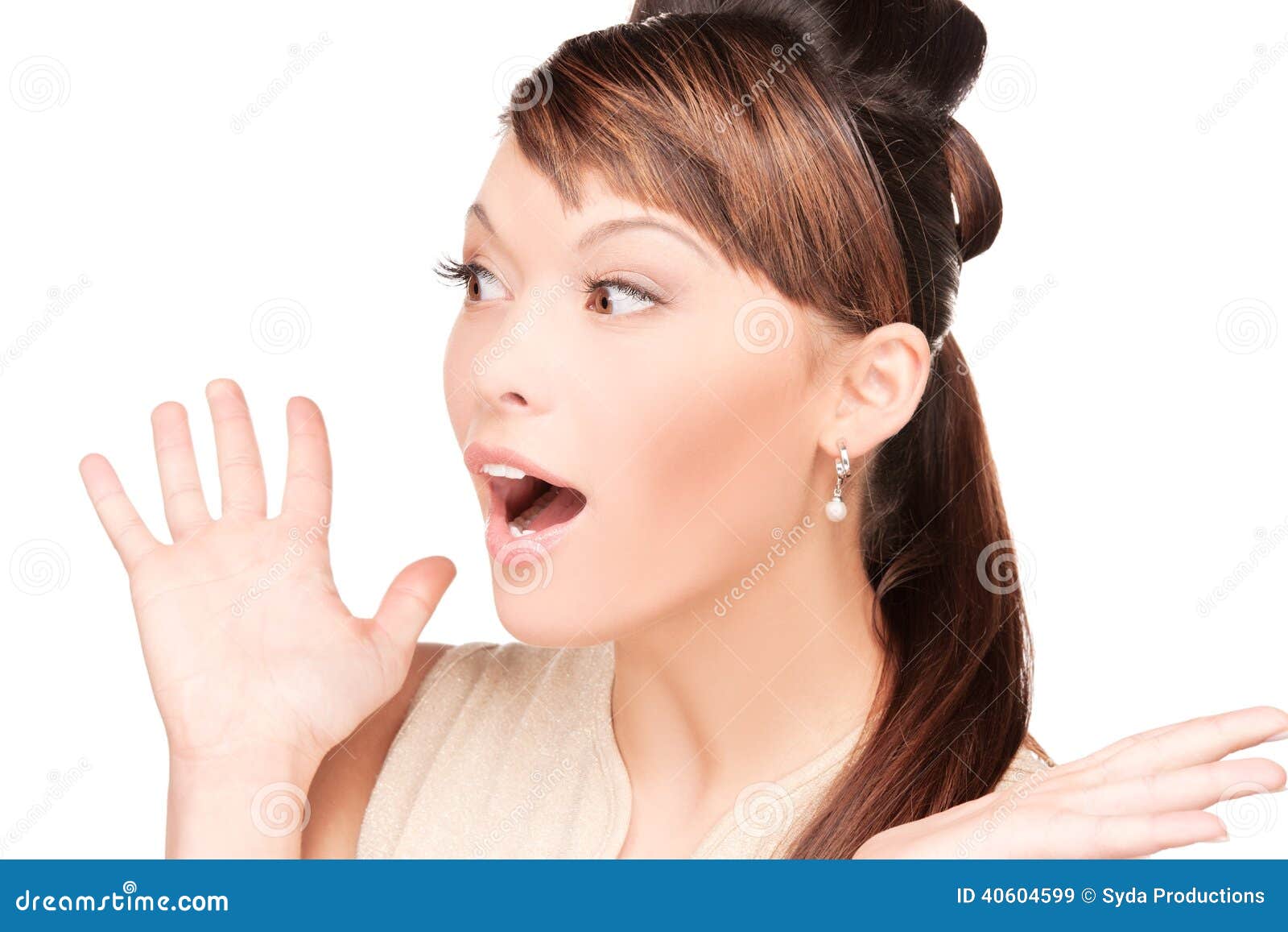 Surprised woman face stock image. Image of expression - 40604599