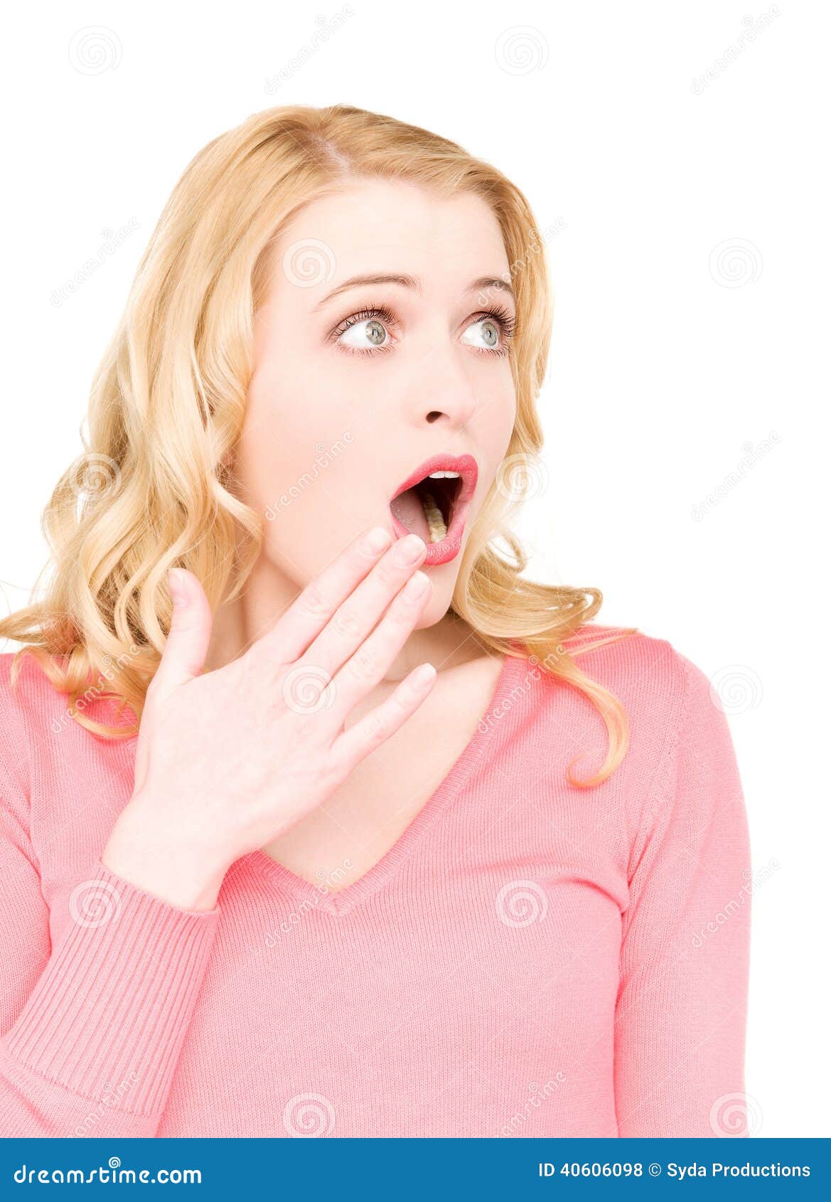 Surprised woman face stock photo. Image of mouth, caucasian - 40606098