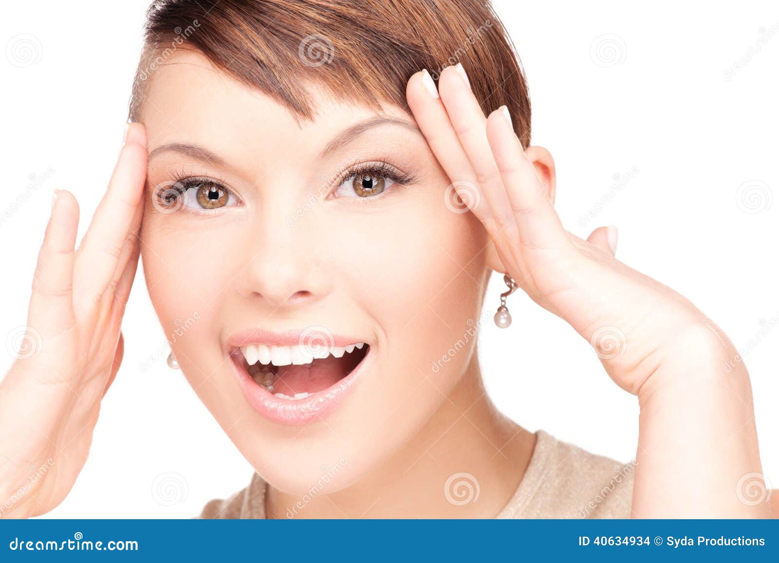 Surprised woman face stock photo. Image of caucasian - 40634934