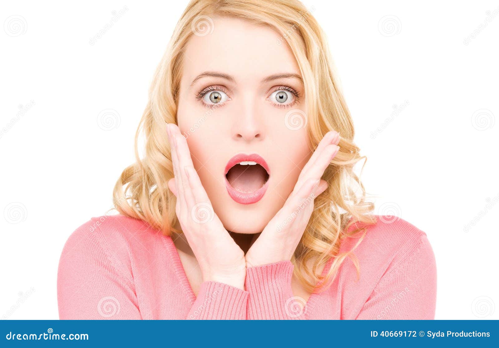 Surprised woman face stock photo. Image of human, cute - 40669172