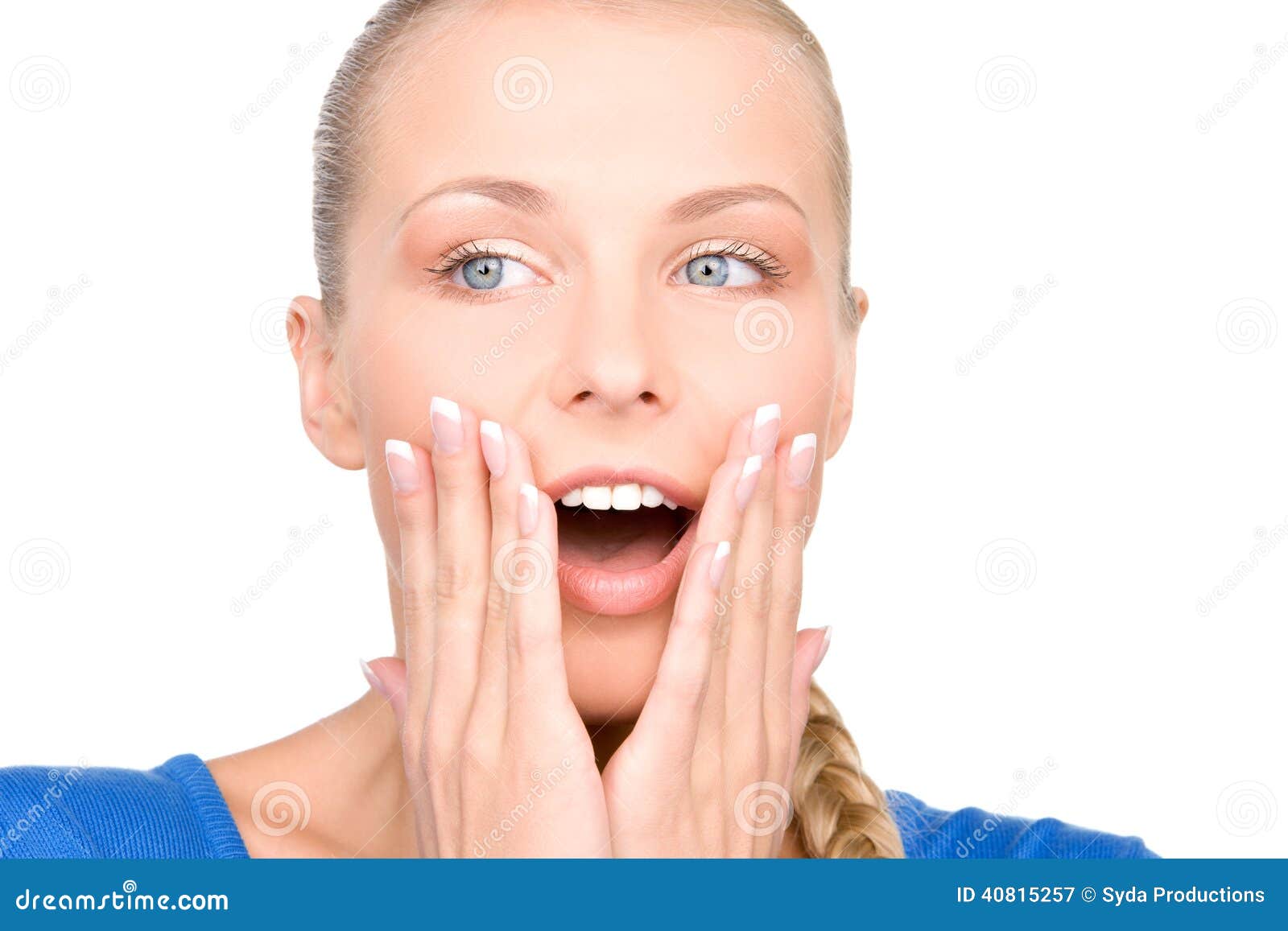 Surprised woman face stock image. Image of astonished - 40815257