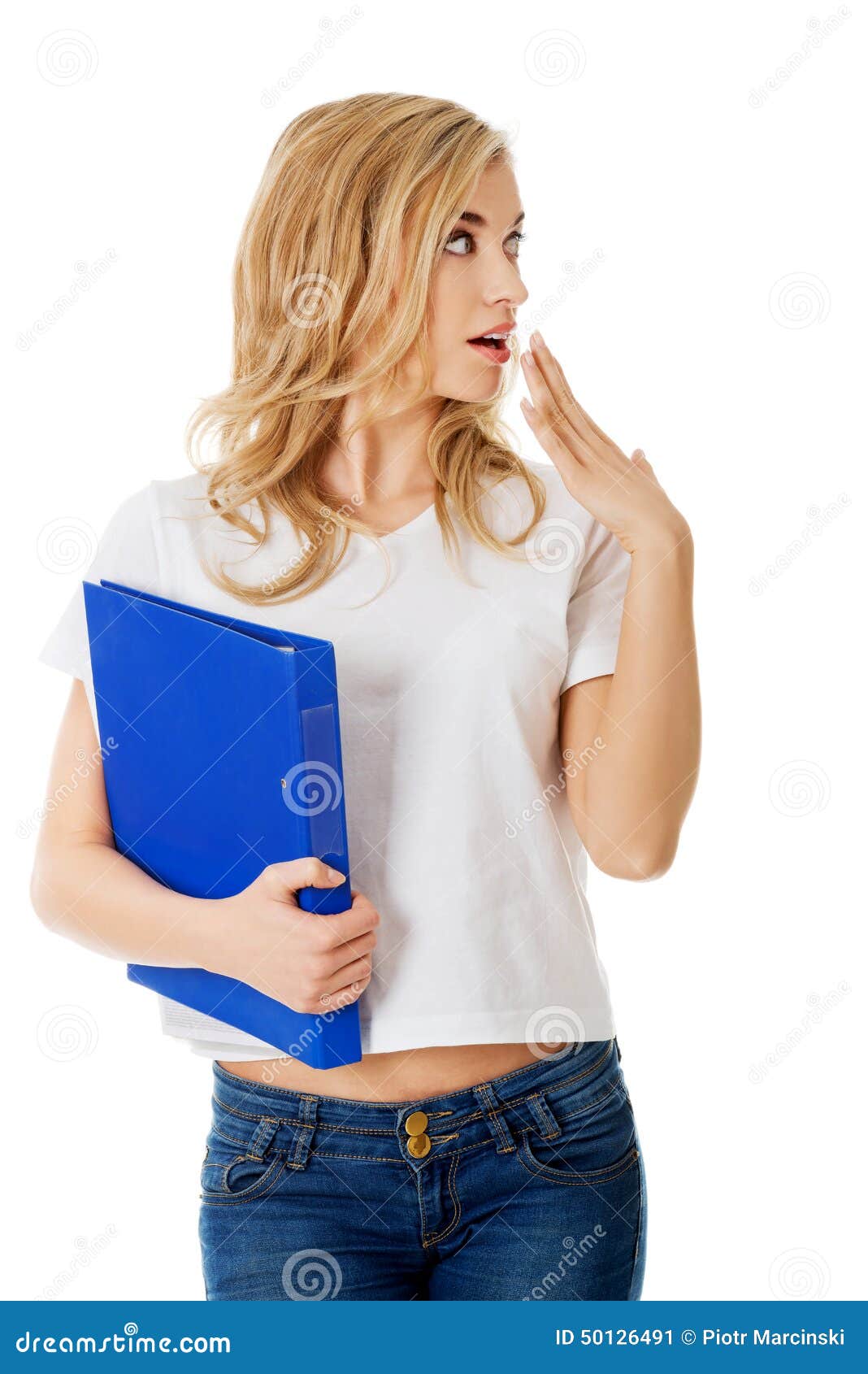 Surprised Woman Looking Right Stock Image - Image of confident, office ...
