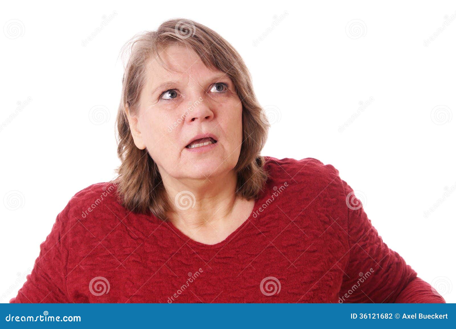 Surprised woman looking up stock photo. Image of portrait - 36121682