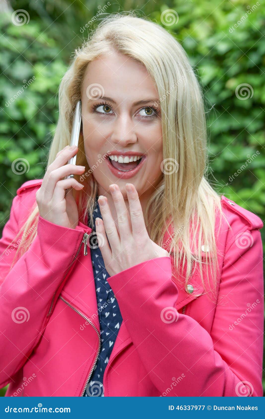 Surprised Woman Talking On Mobile Phone Stock Image Image Of