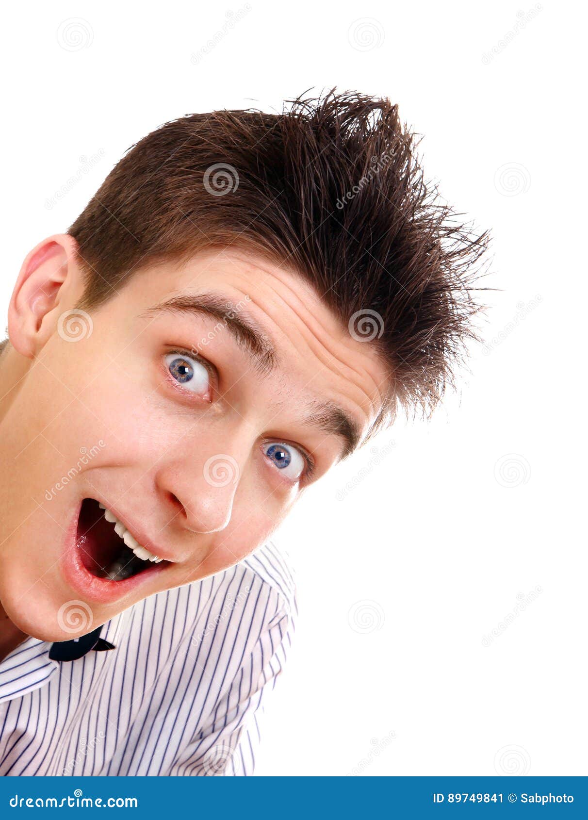 Surprised Young Man stock image. Image of isolated, motivation - 89749841