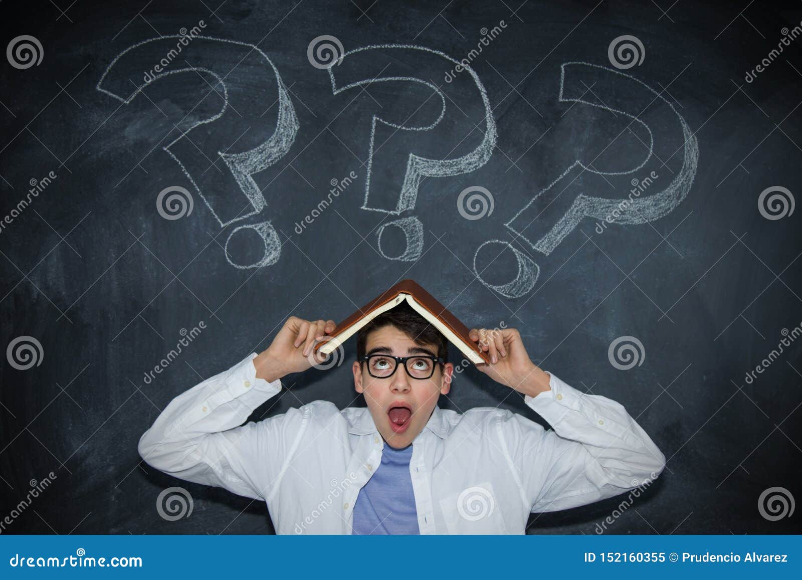 Surprised Young Man Reading Stock Image - Image of question, evaluation ...