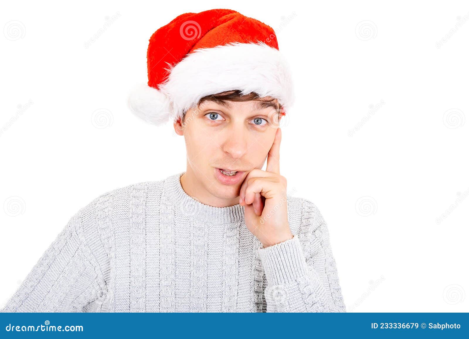 Surprised Young Man stock image. Image of cheerful, noel - 233336679