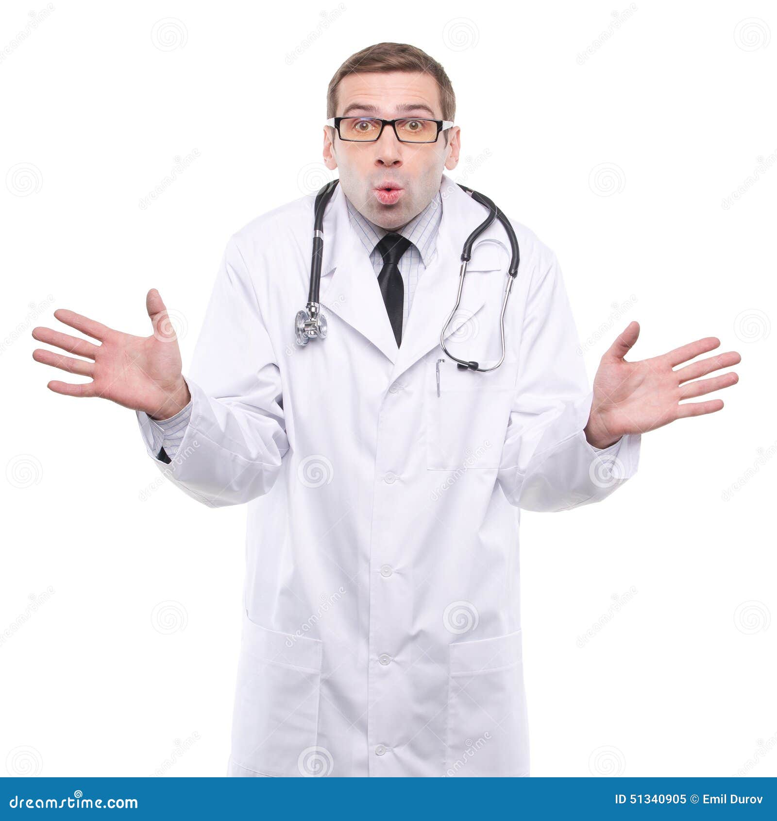 Surprised Young Medical Doctor. Stock Image - Image of frustration ...