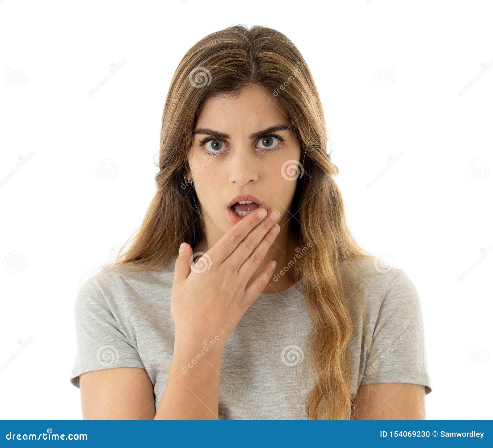 Young Attractive Woman Looking Scared Frightened And Shocked Human