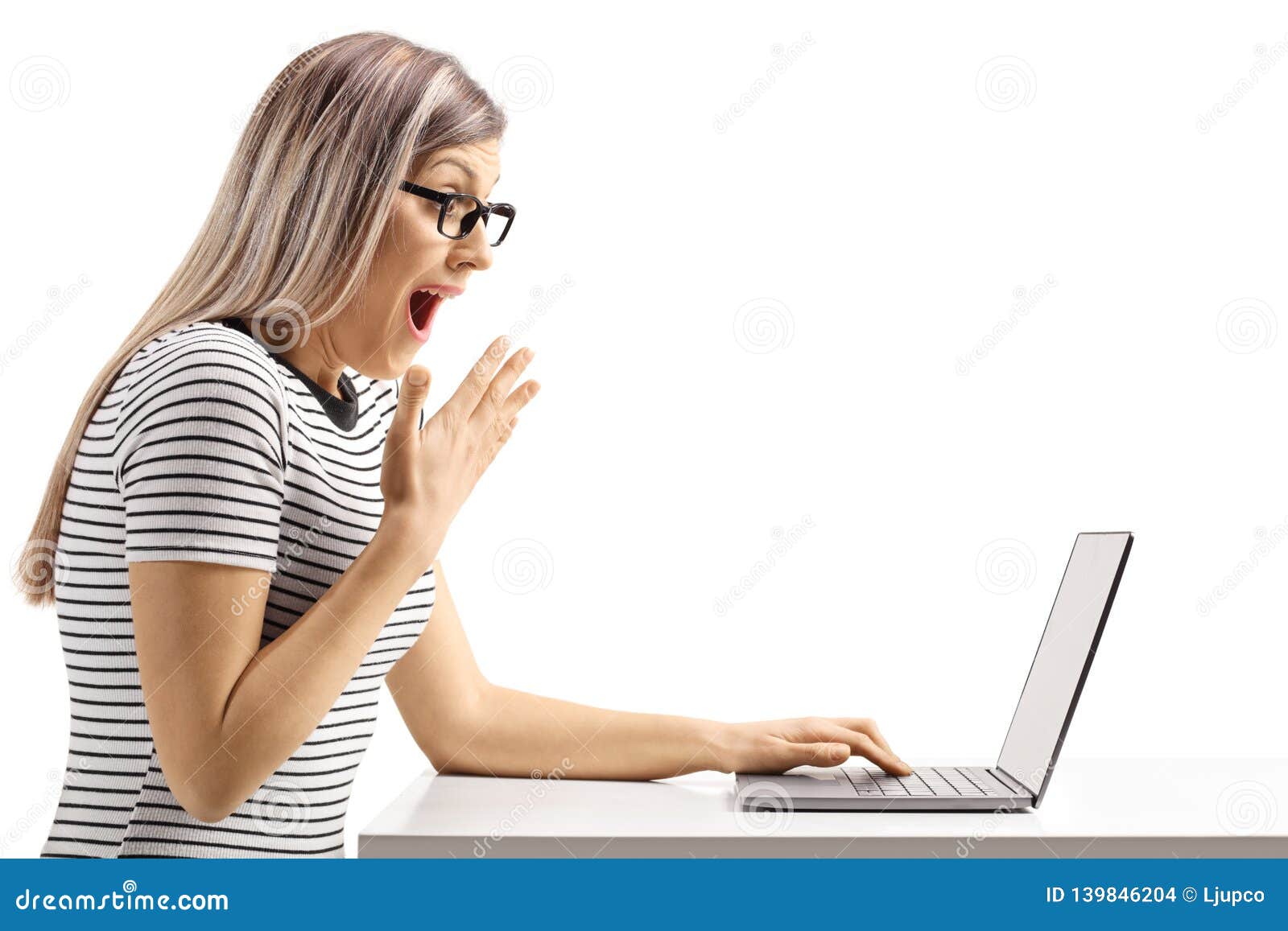 8,220 Surprised Woman Laptop Computer Stock Photos - Free & Royalty ...