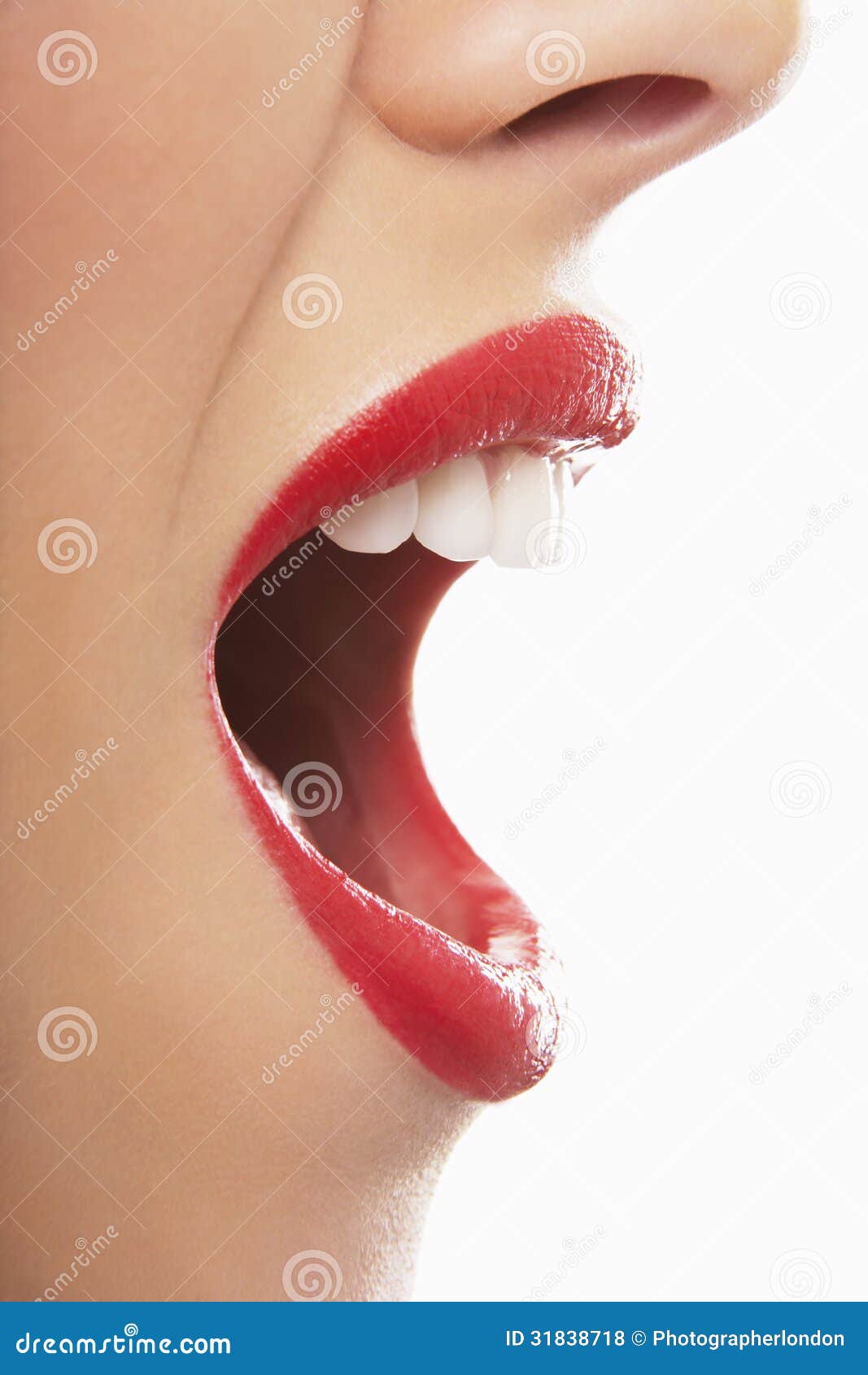 Woman Red Lips Profile Tongue Stock Photos - Free & Royalty-Free Stock ...
